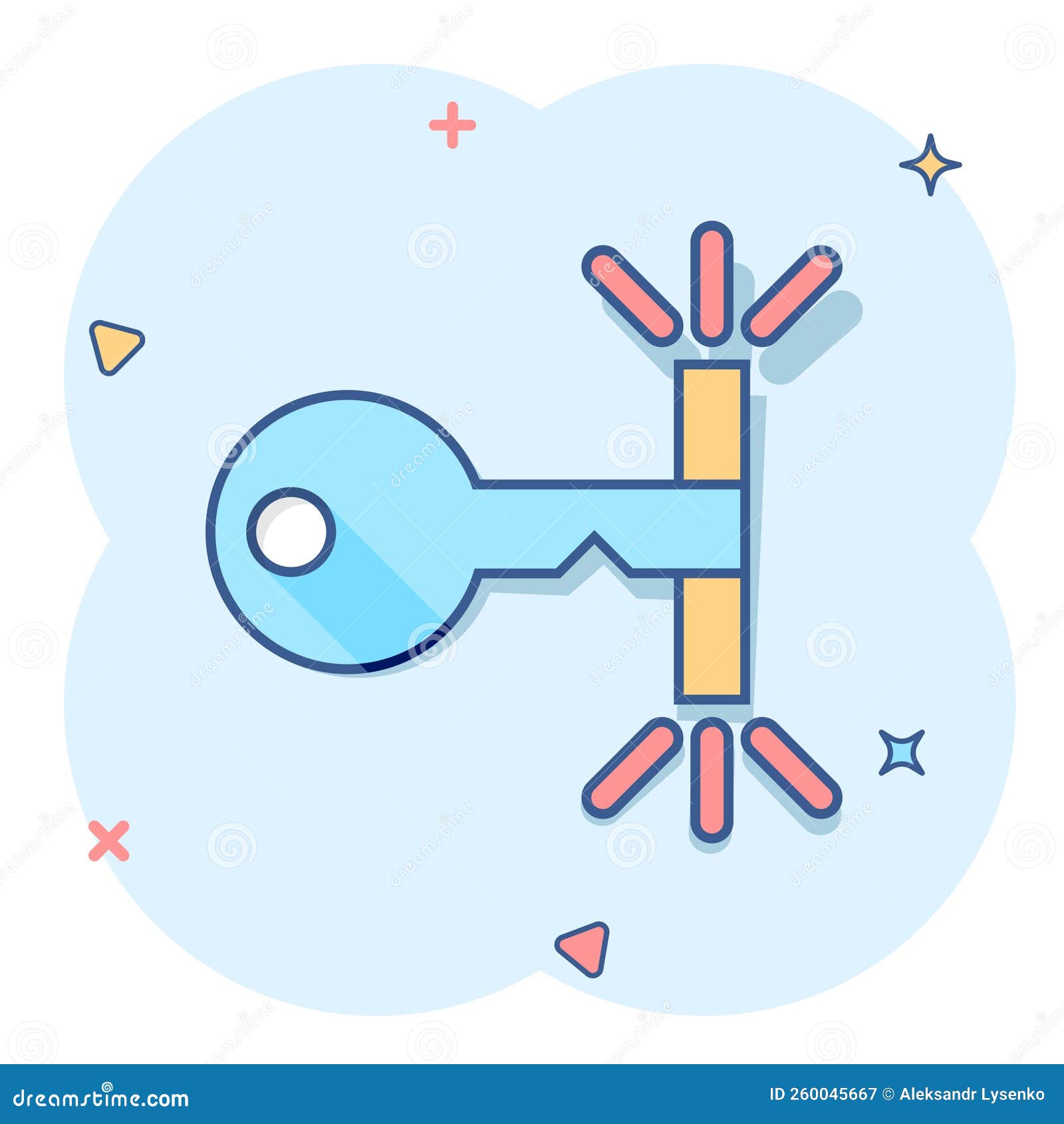 Locker Icon in Comic Style. Padlock Password Cartoon Vector ...