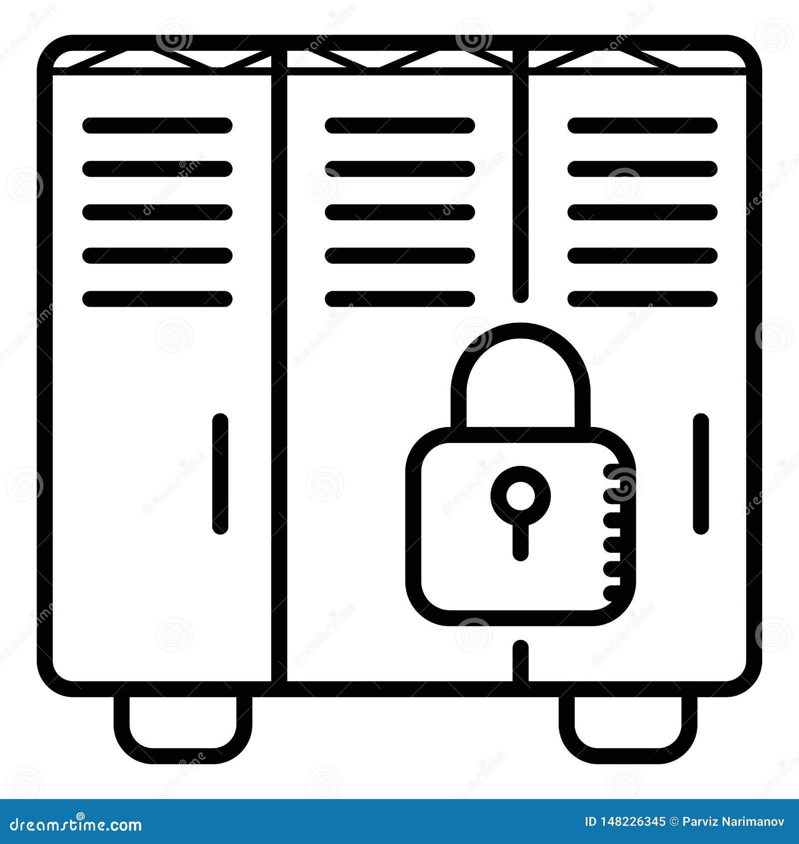 Locker icon vector stock vector. Illustration of navigation - 148226345