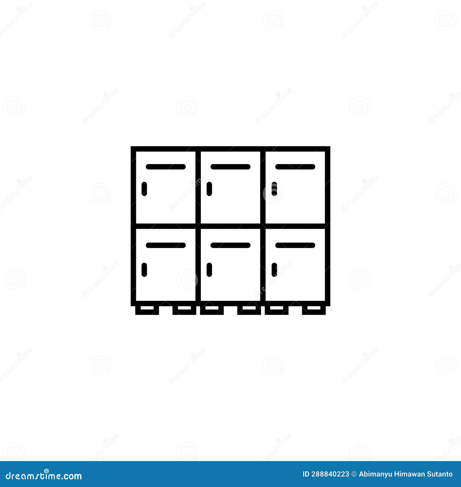 Locker icon vector stock vector. Illustration of isolated - 288840223