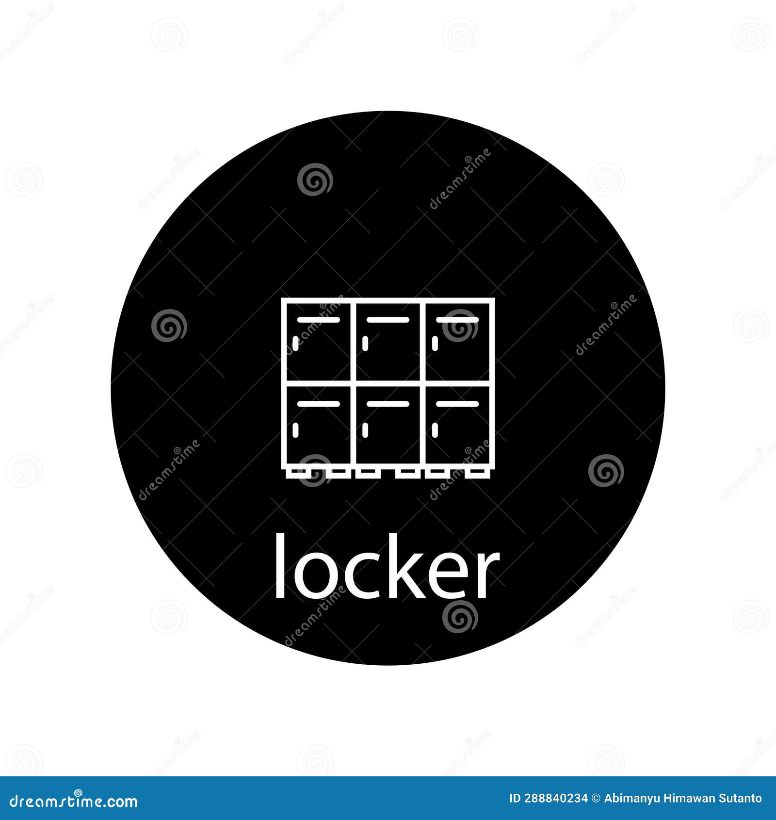 Locker icon vector stock illustration. Illustration of concept - 288840234
