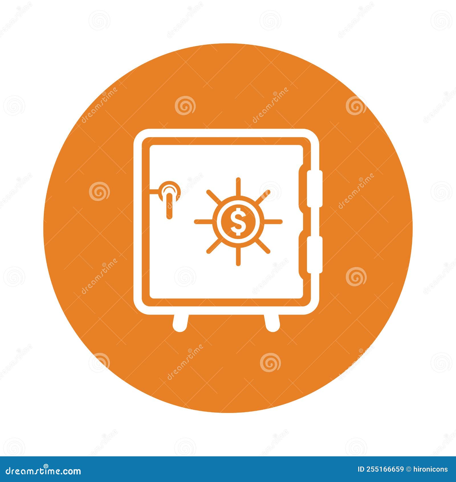 Locker, Money, Safe Icon. Orange Color Vector EPS Stock Vector ...