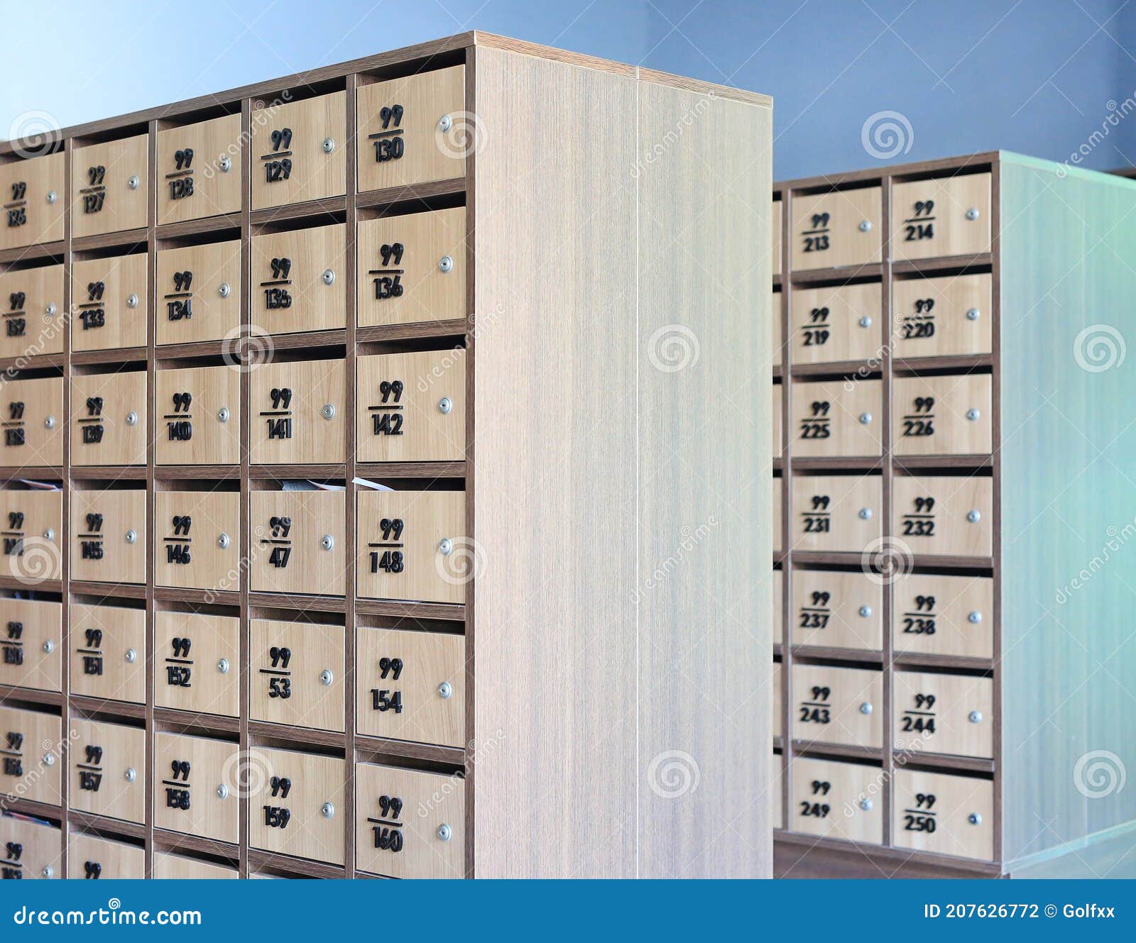 Locker Post Box or Mail Box Room Stock Photo - Image of communication ...