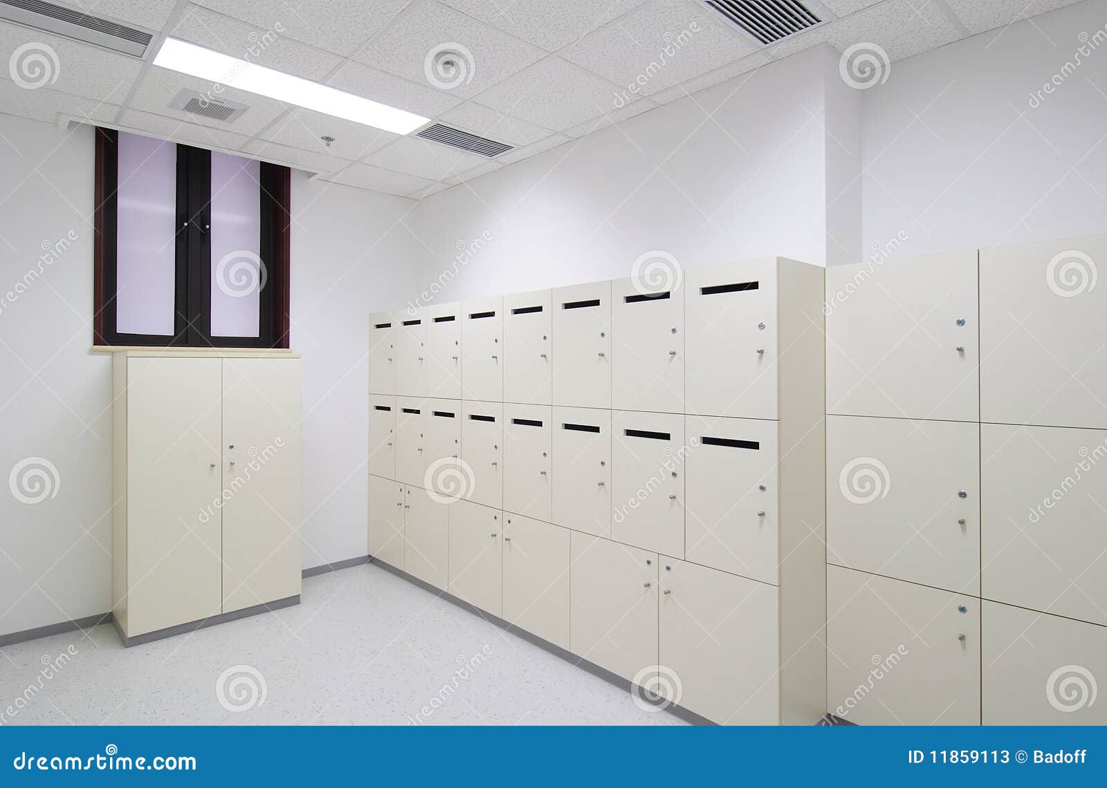 Locker room stock image. Image of employee, room, lockers - 11859113