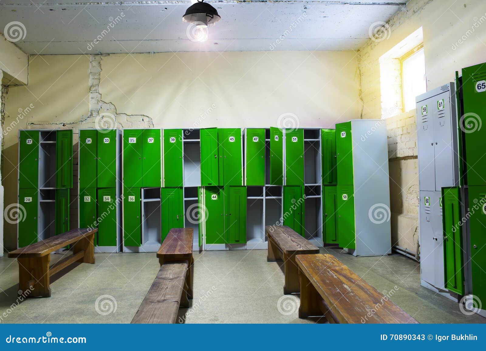 Locker Room in the Gym stock image. Image of closet, change - 70890343