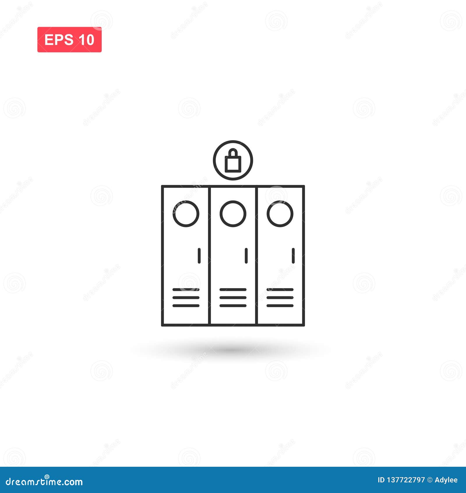 Locker Room Icon Vector Design Isolated 6 Stock Vector - Illustration ...
