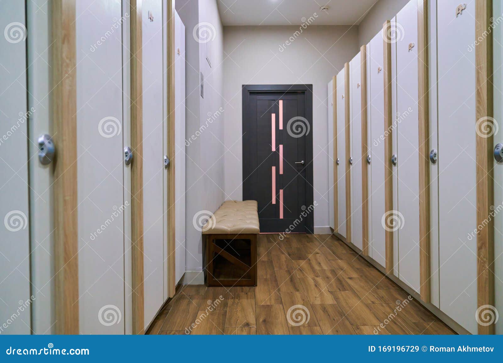 Locker Room in the Spa or in the Gym Stock Image - Image of closet ...