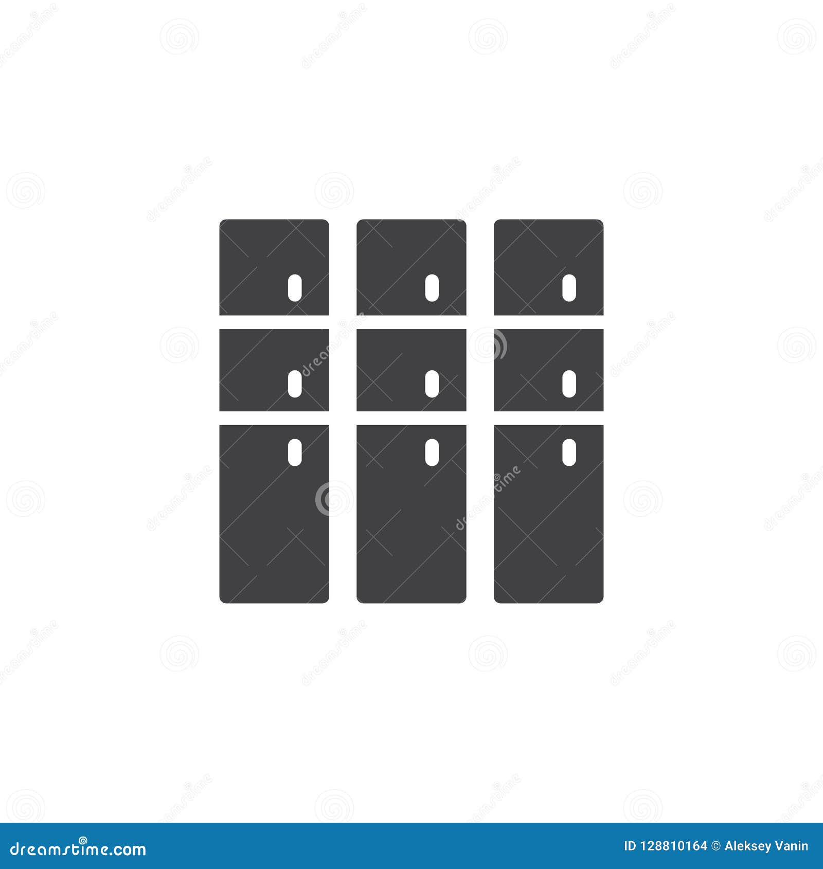 Locker room vector icon stock vector. Illustration of solid - 128810164