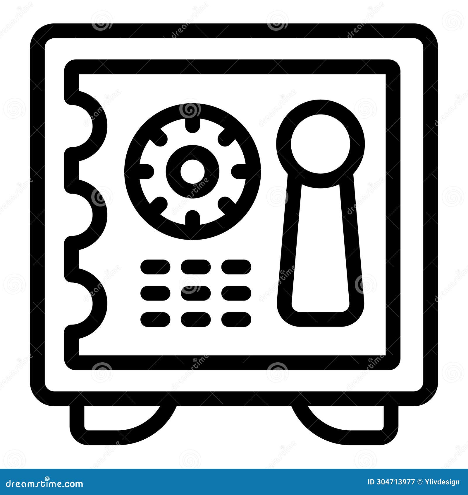 Locker Safety Vault Icon Outline Vector. Code Finance Stock ...