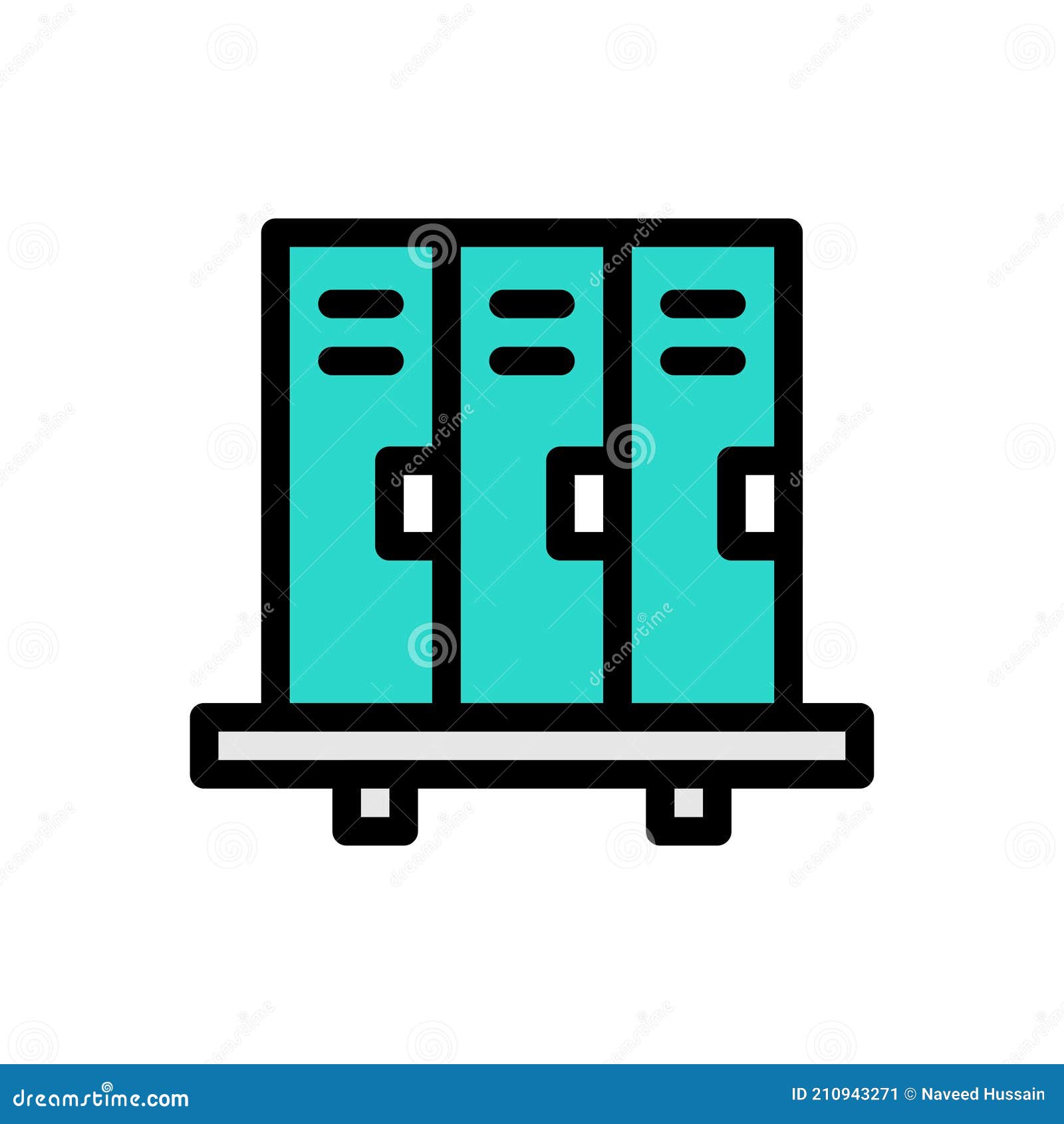 Locker stock vector. Illustration of logo, closet, metal - 210943271