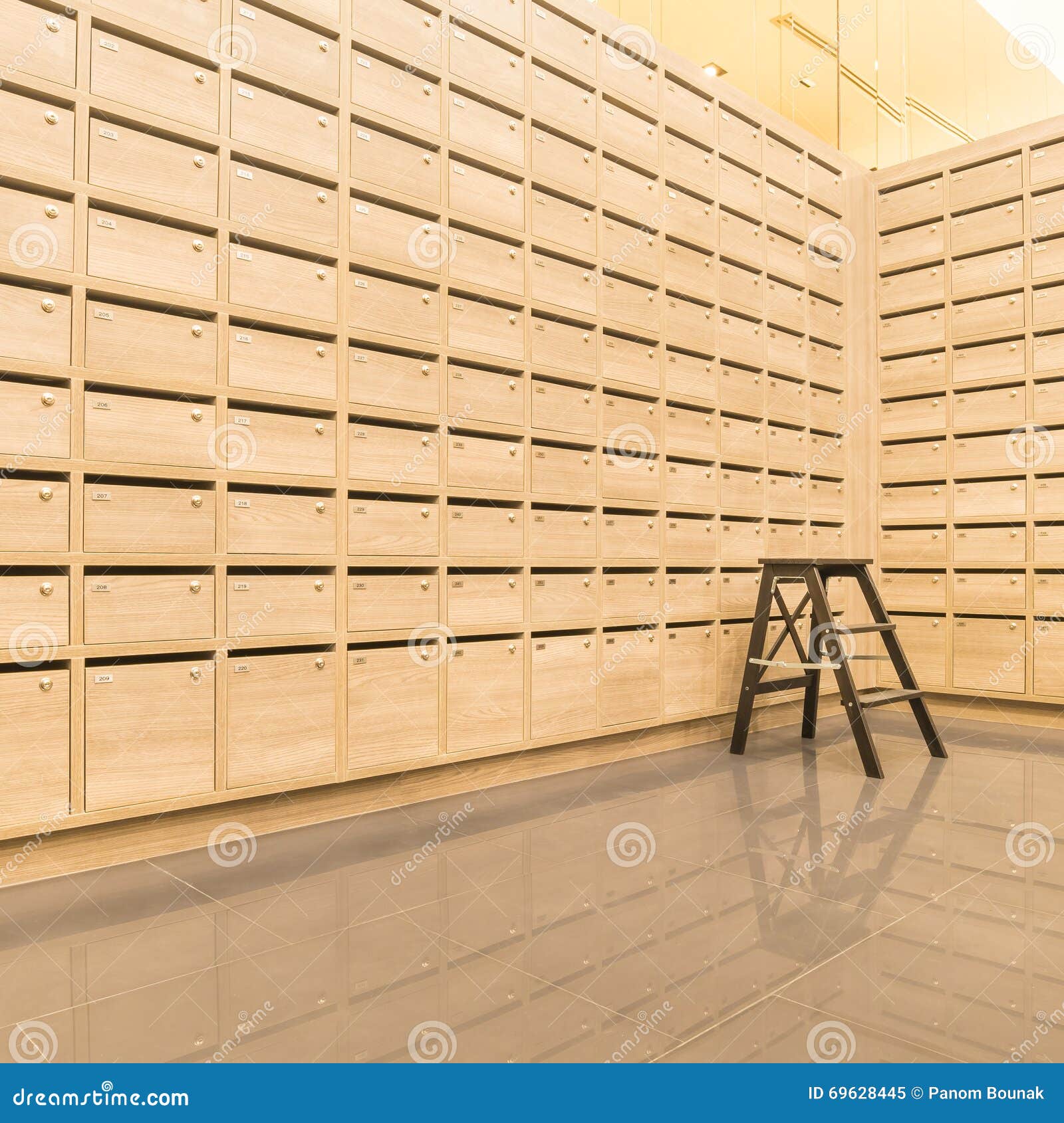 Locker Wooden Mail Boxes Postal for Keep Your Information Stock Image ...