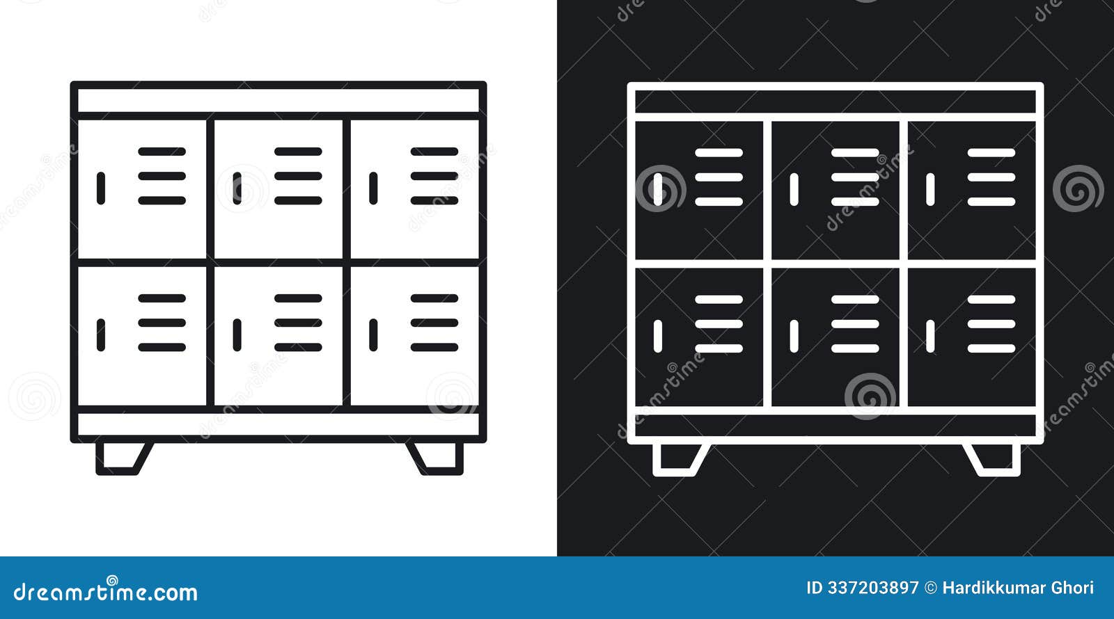Lockerline in Thin Line Black Color. Flat Simple Vector Symbols ...