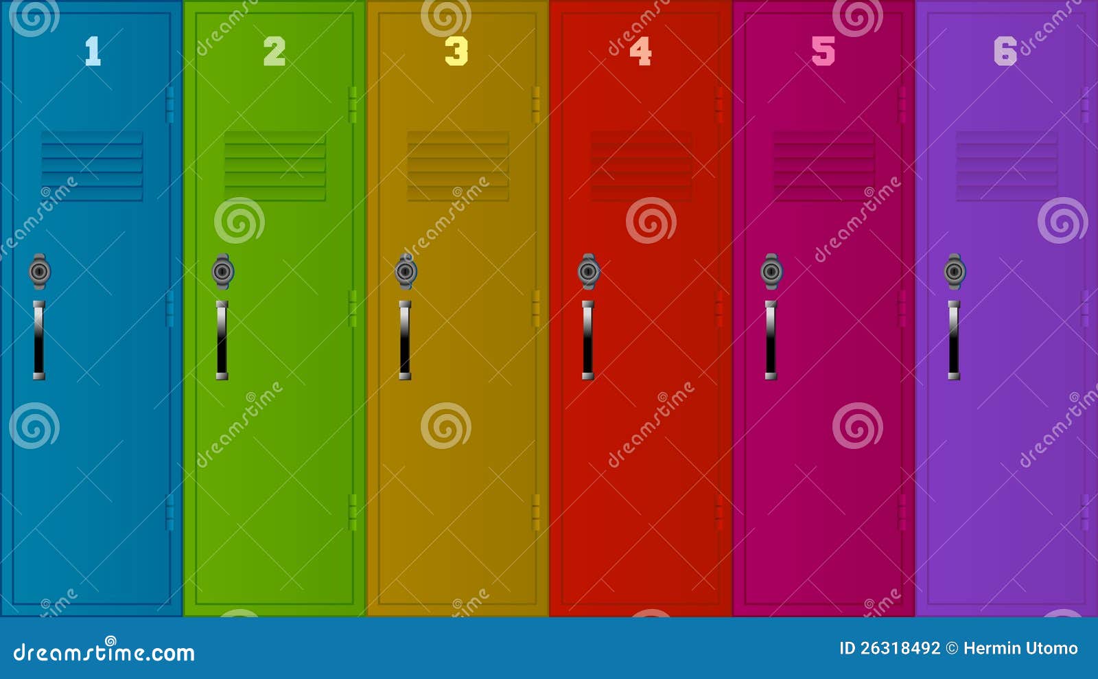 Lockers stock vector. Illustration of school, restroom - 26318492