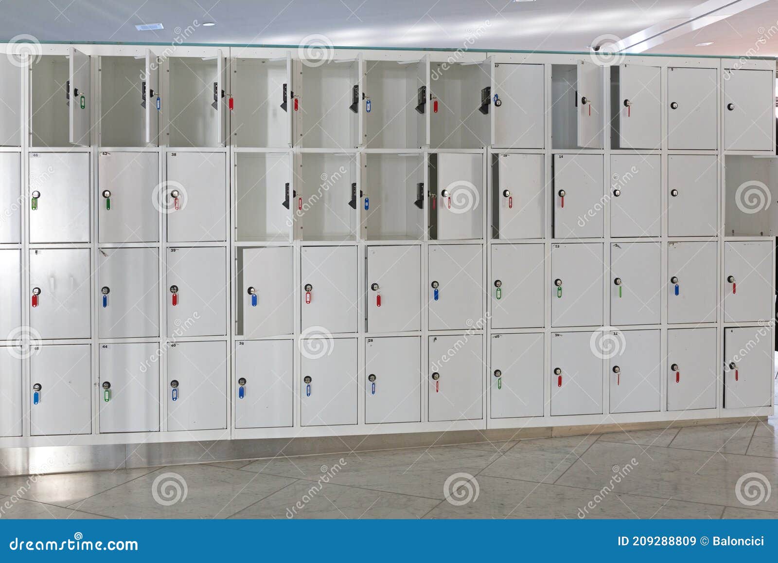 Lockers Compartment stock image. Image of closet, storage - 209288809
