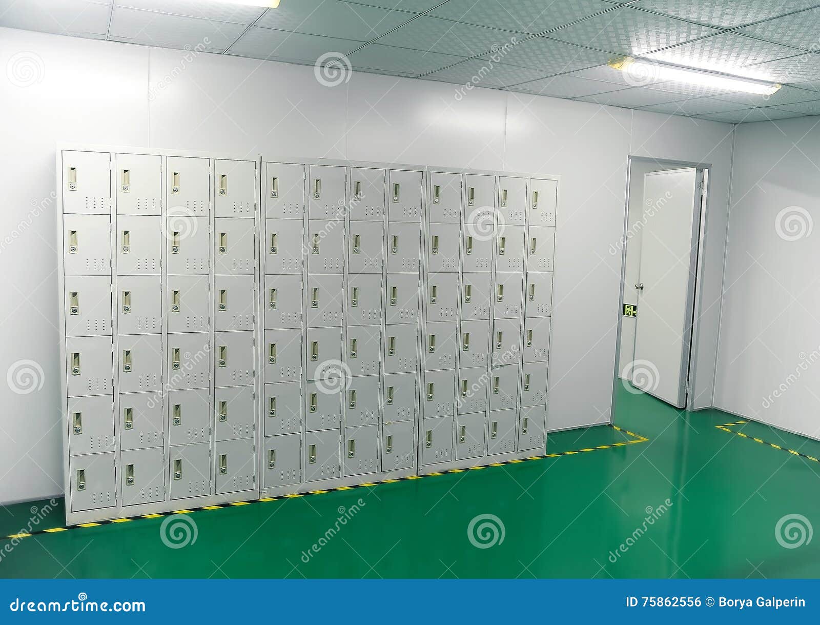 Lockers at factory stock photo. Image of rectangular - 75862556