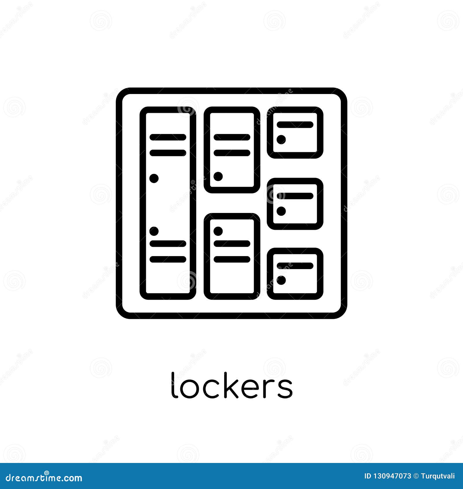 Lockers Icon. Trendy Modern Flat Linear Vector Lockers Icon on W Stock ...