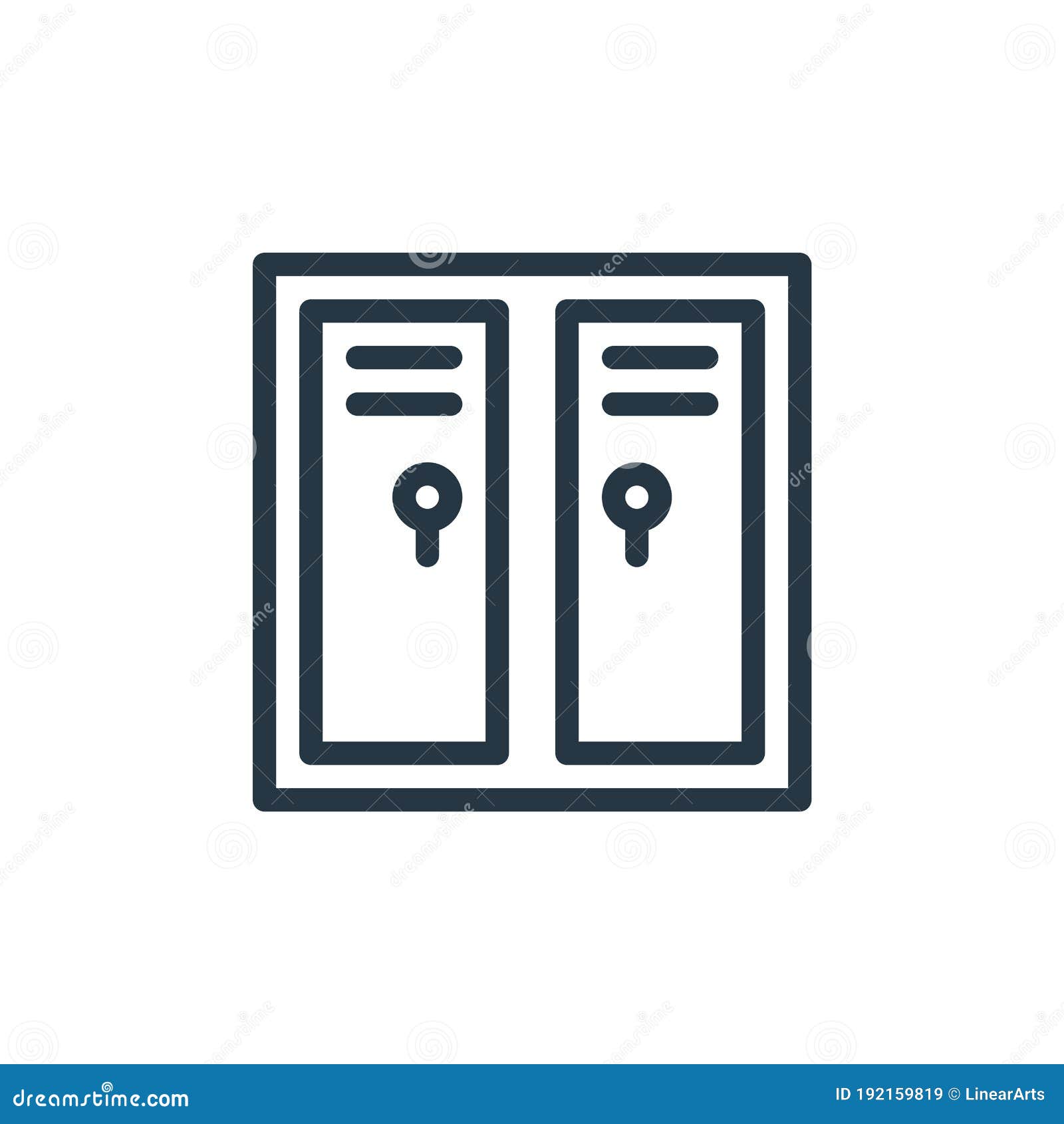 Lockers Icon Vector Isolated On White Background, Logo Concept O ...