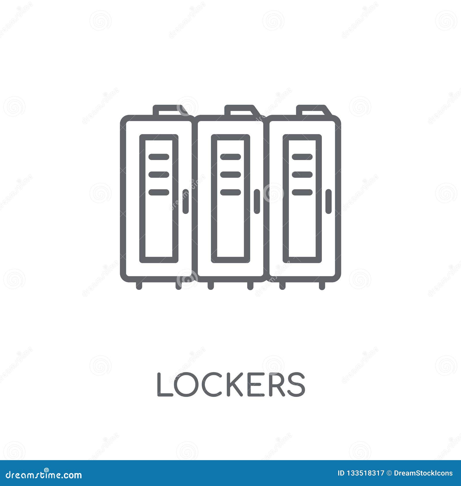 Lockers Linear Icon. Modern Outline Lockers Logo Concept On Whit ...