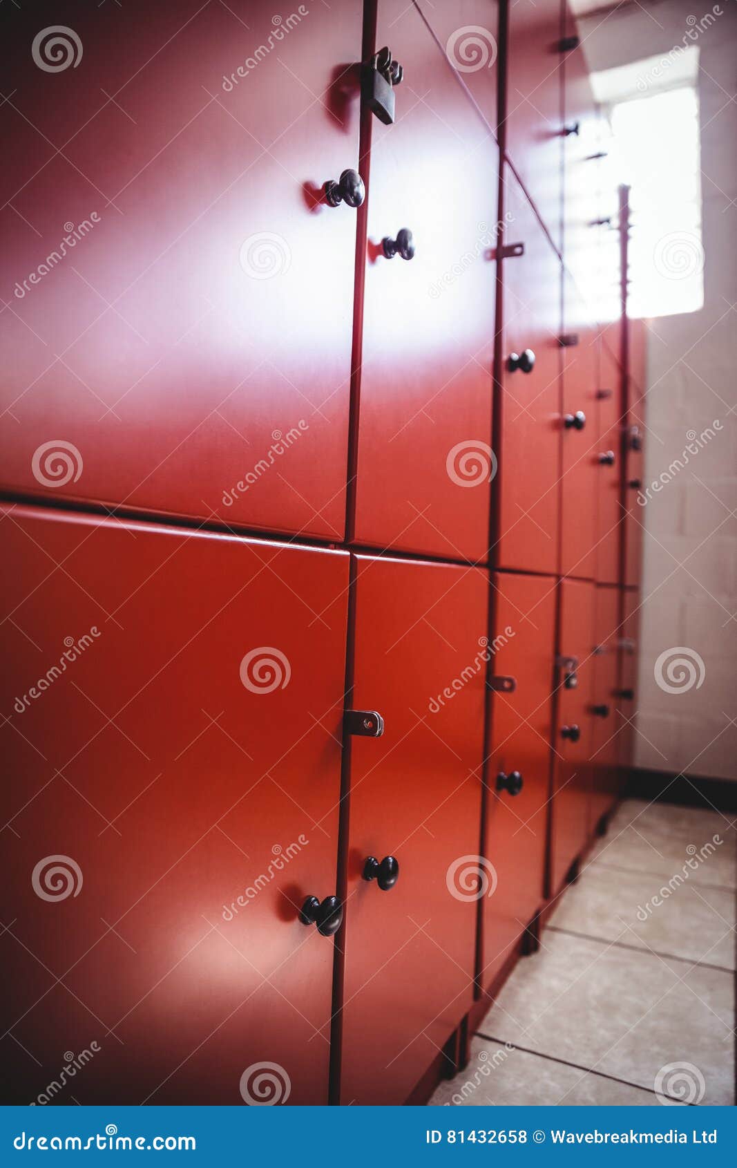 Lockers in locker room stock photo. Image of club, interior - 81432658