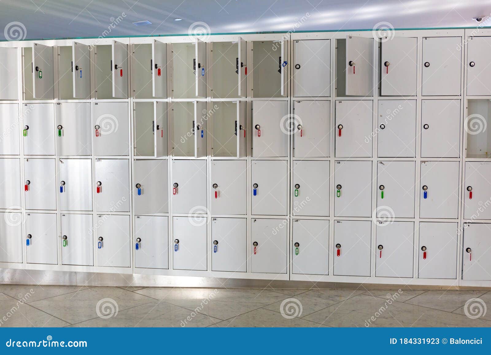 Lockers Room stock image. Image of locker, europe, doors - 184331923