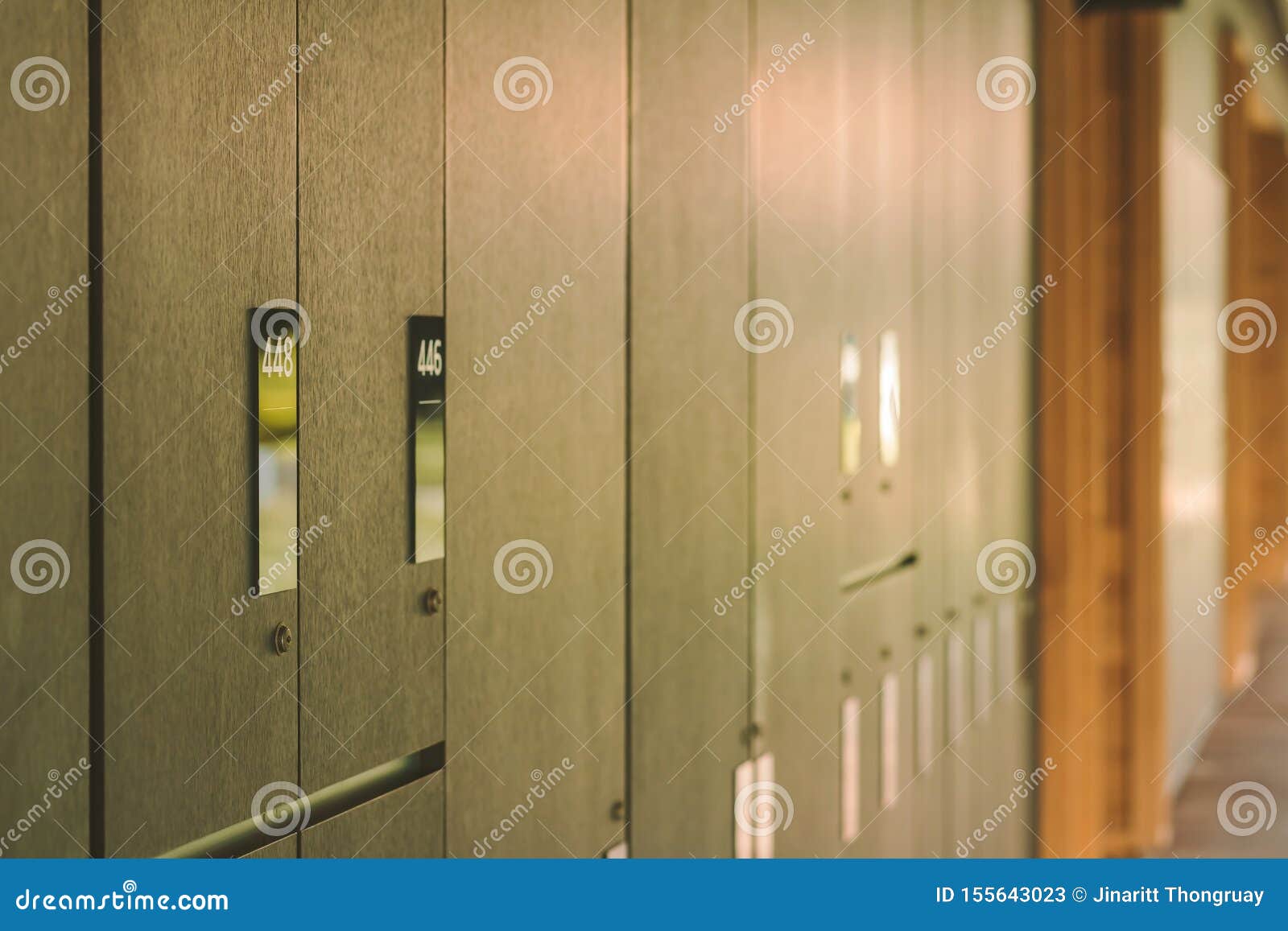 Lockers Room for Storing Musical Instruments Stock Image - Image of ...