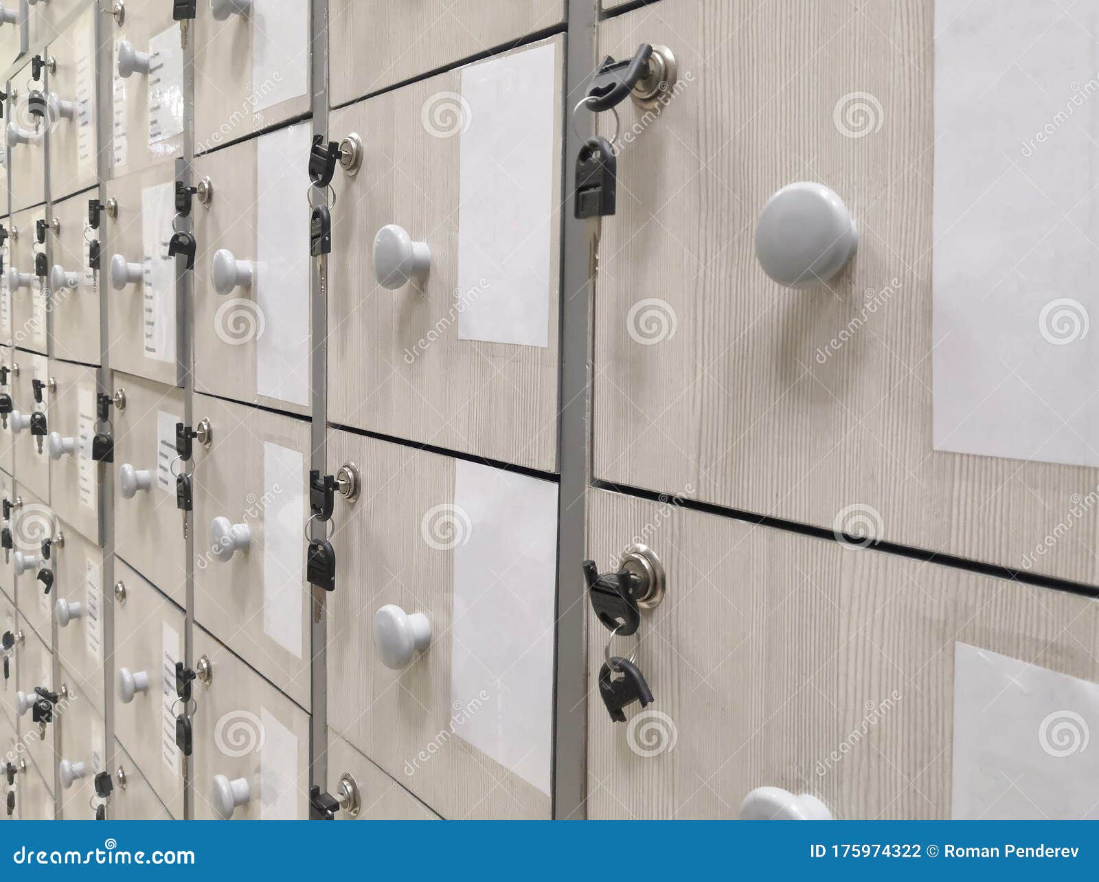 Lockers for Storage Closed with a Key Stock Photo - Image of cabinet ...