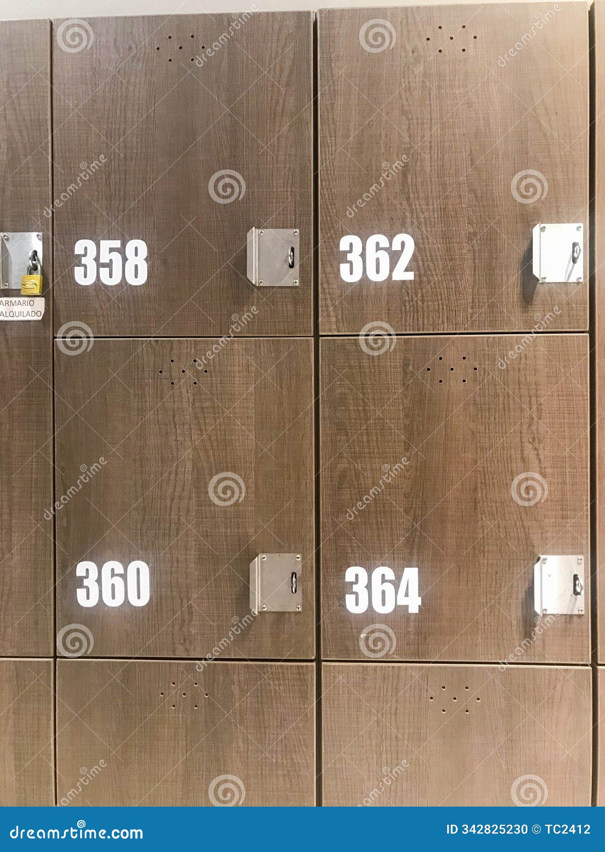 Lockers for Storing Objects in a Locker Room Stock Photo - Image of ...