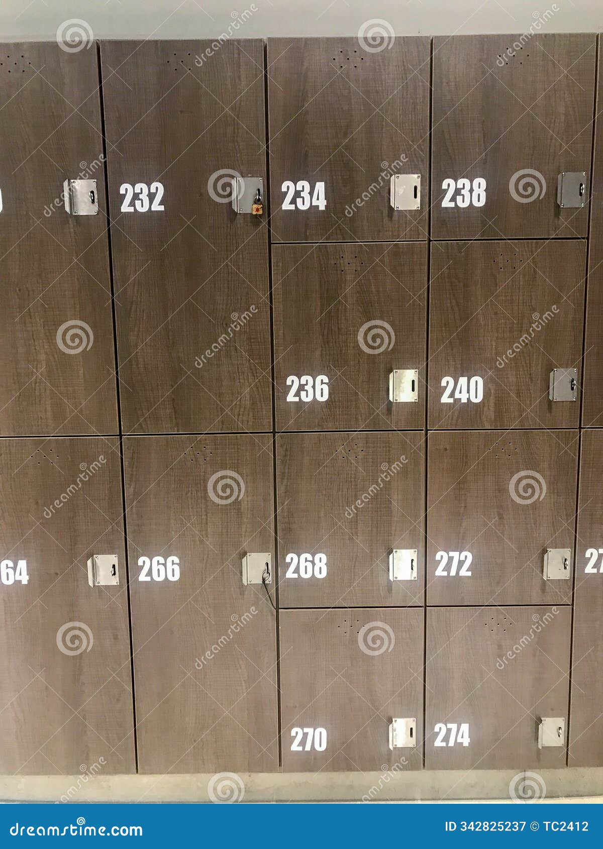 Lockers for Storing Objects in a Locker Room Stock Image - Image of ...