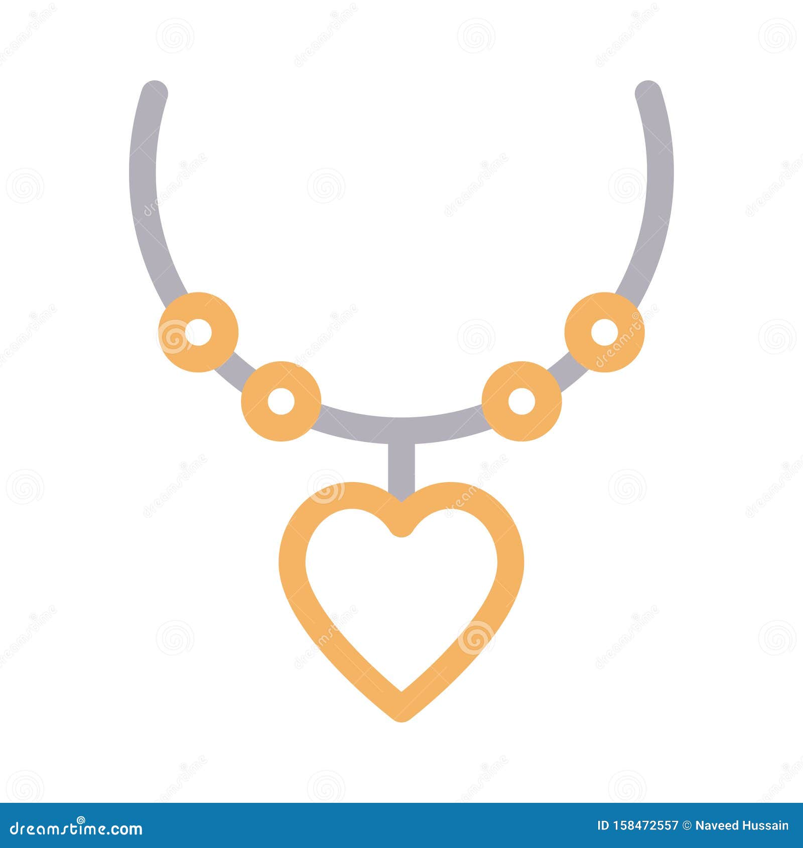 Locket Color Line Vector Icon Stock Vector - Illustration of background ...