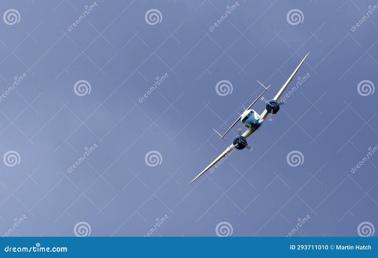 Lockheed 12A Electra Junior Aircraft in Flight Editorial Image - Image ...