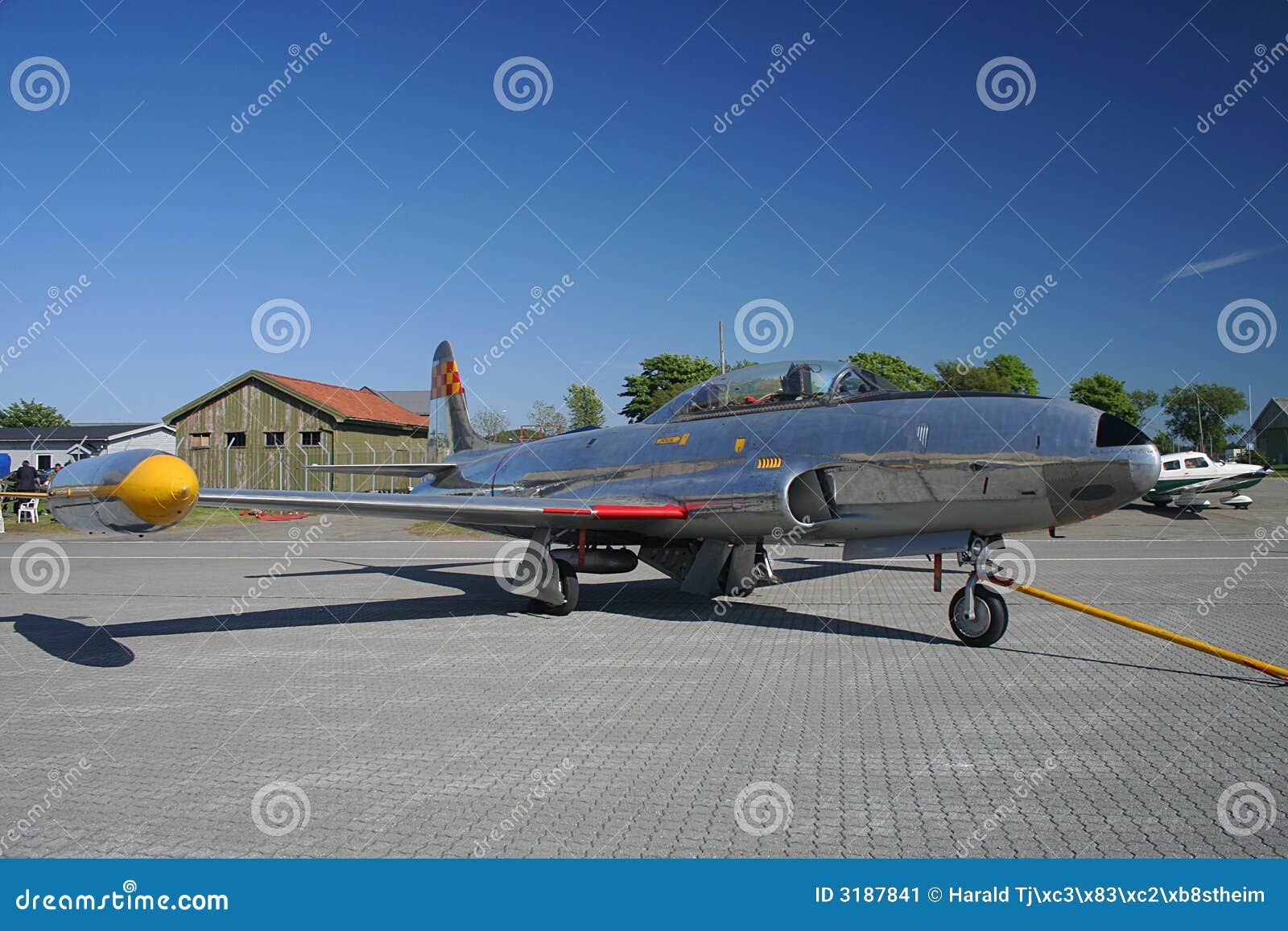 Lockheed F-80/T33 stock image. Image of advanced, display - 3187841