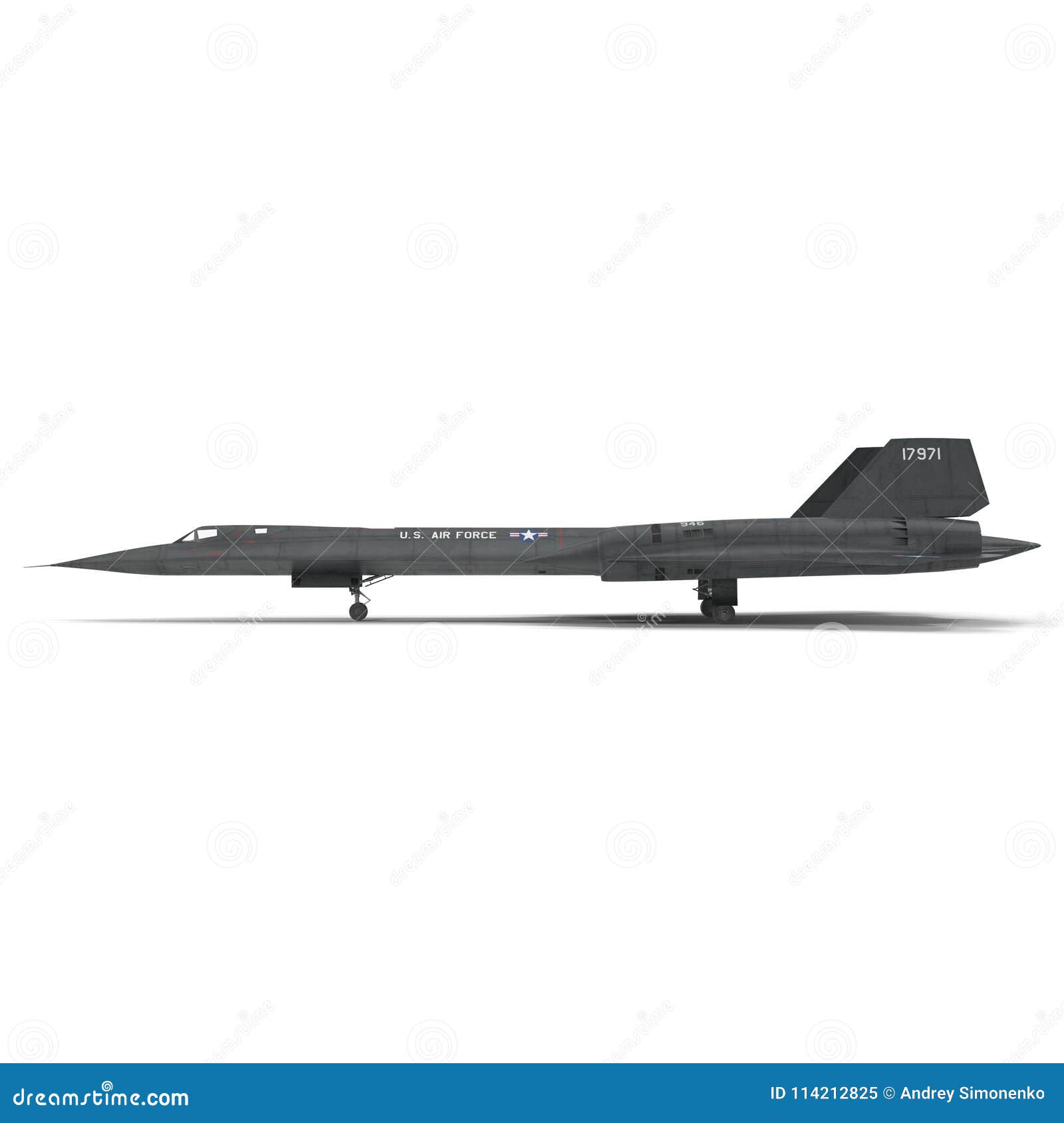 Lockheed SR-71 Blackbird. Vector Drawing Of Strategic Reconnaissance ...