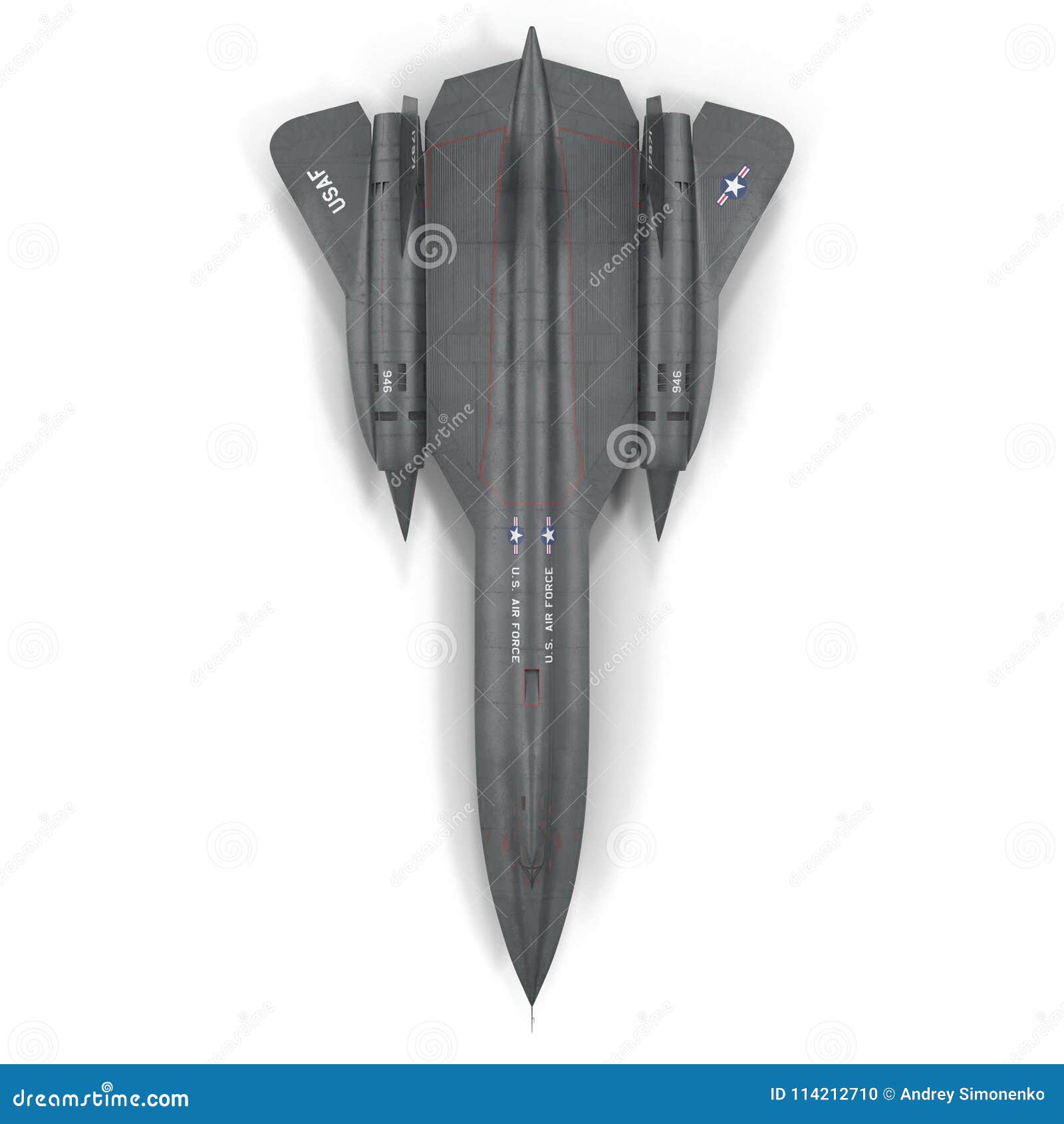 Lockheed SR-71 Blackbird. Vector Drawing Of Strategic Reconnaissance ...