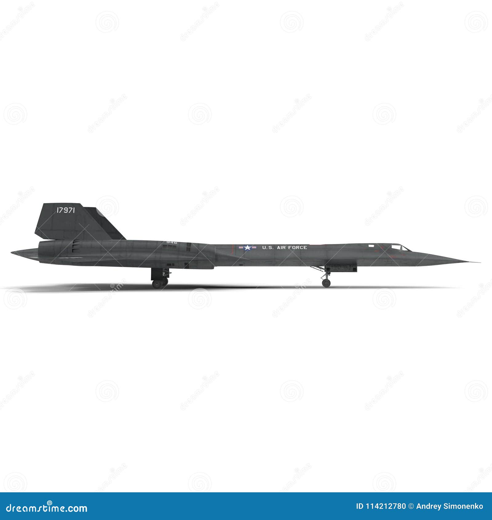 Lockheed SR-71 Blackbird. Vector Drawing Of Strategic Reconnaissance ...