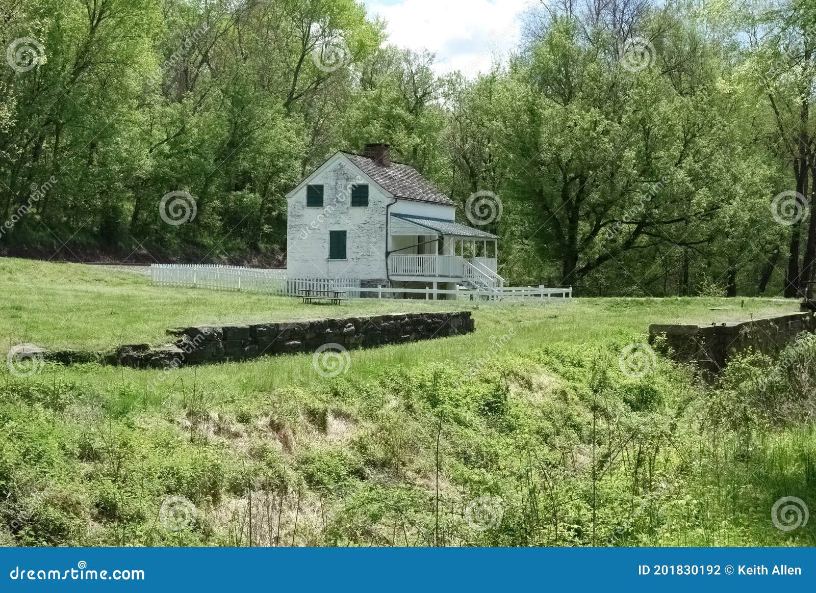 The Lockhouse at Lock 29, Landers Lock, on the C and O Canal NHP Stock ...