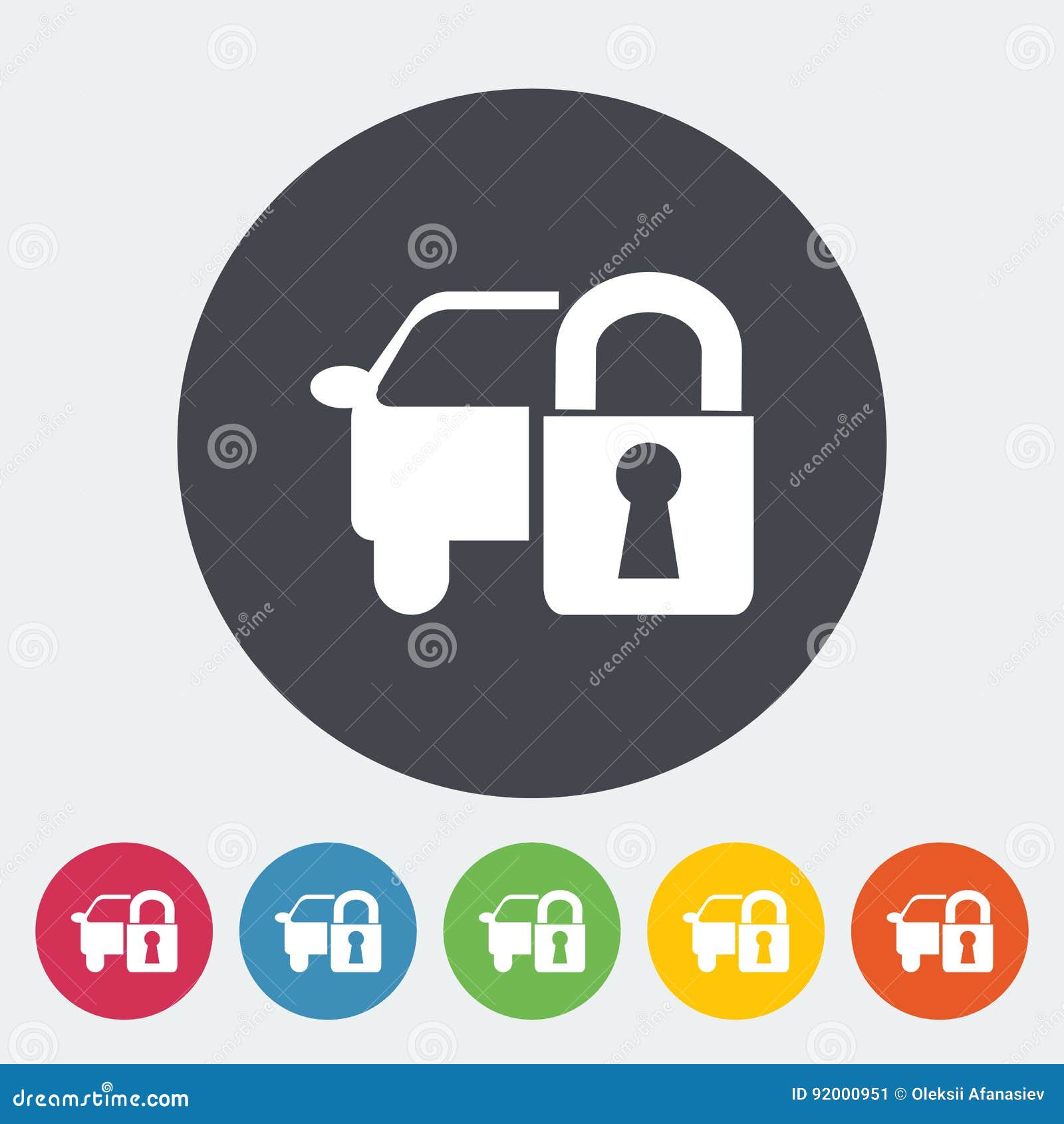 Locking car doors stock vector. Illustration of protect - 92000951