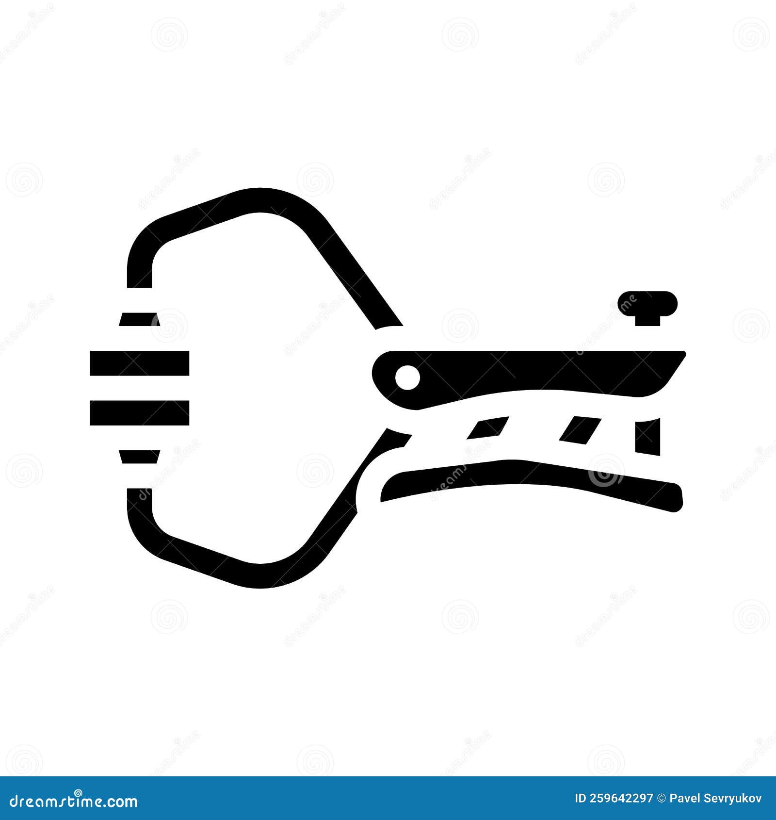 Locking Clamp Glyph Icon Vector Illustration Stock Illustration ... Locking Clamp Glyph Icon Vector Illustration Stock Illustration ...