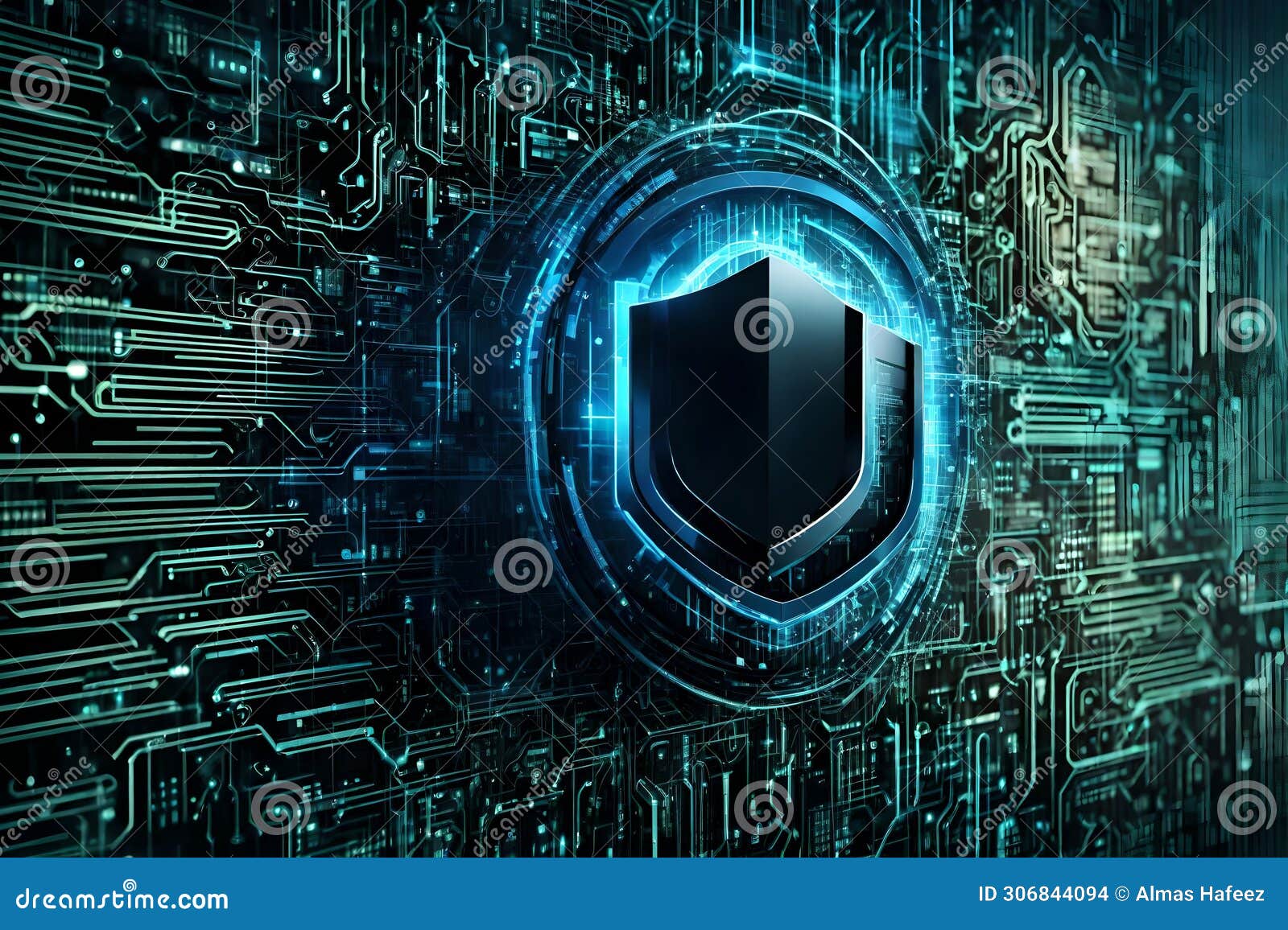 Locking Down Data Security: Abstract Tech Punk Cyberpunk Futuristic ...