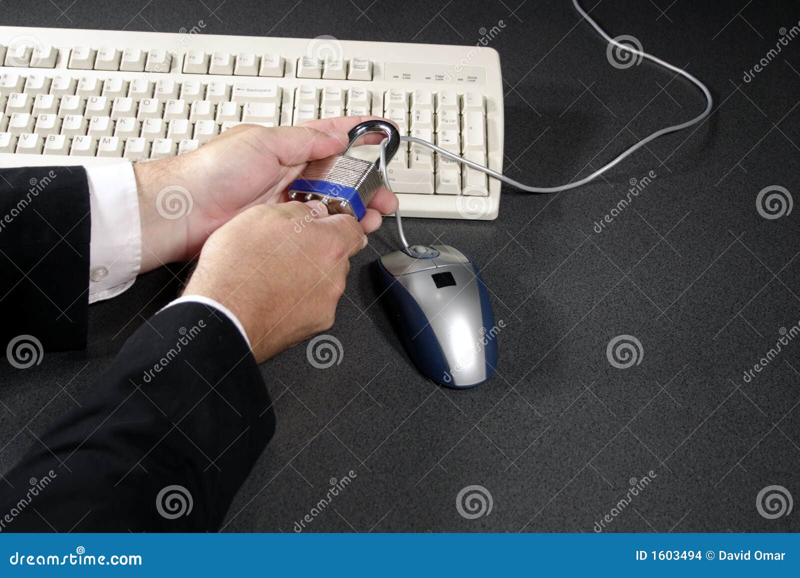 Locking down the keyboard stock photo. Image of business - 1603494