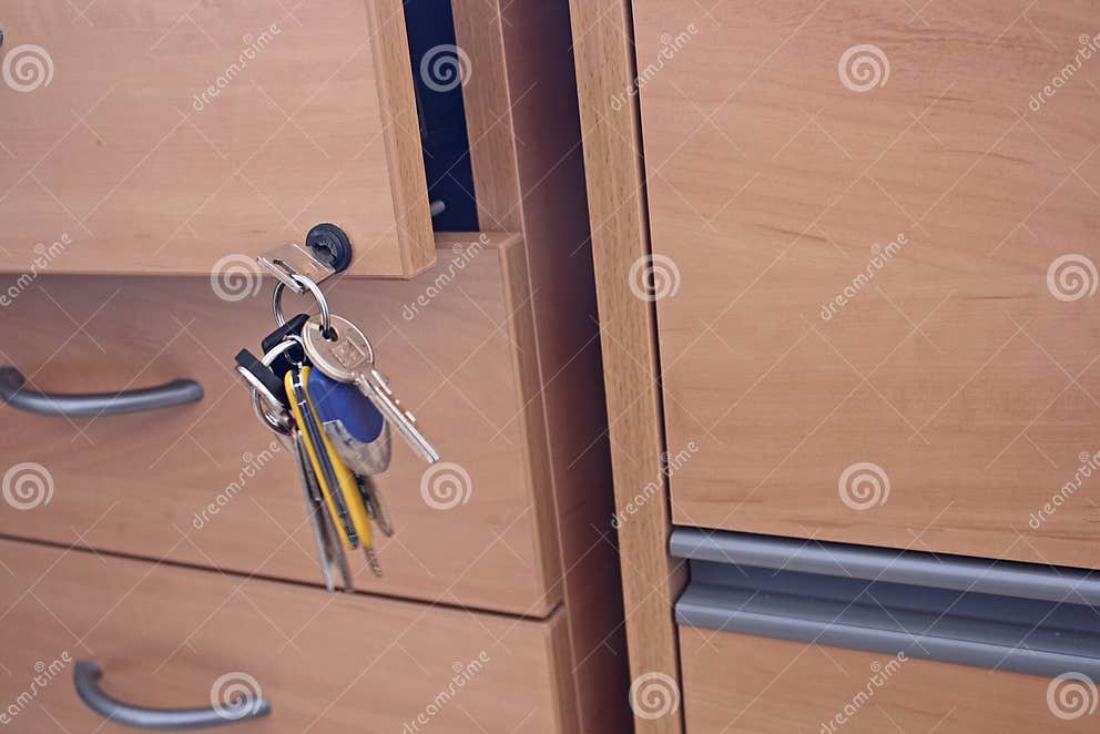 Locking drawer stock image. Image of filing, desk, work - 6789951