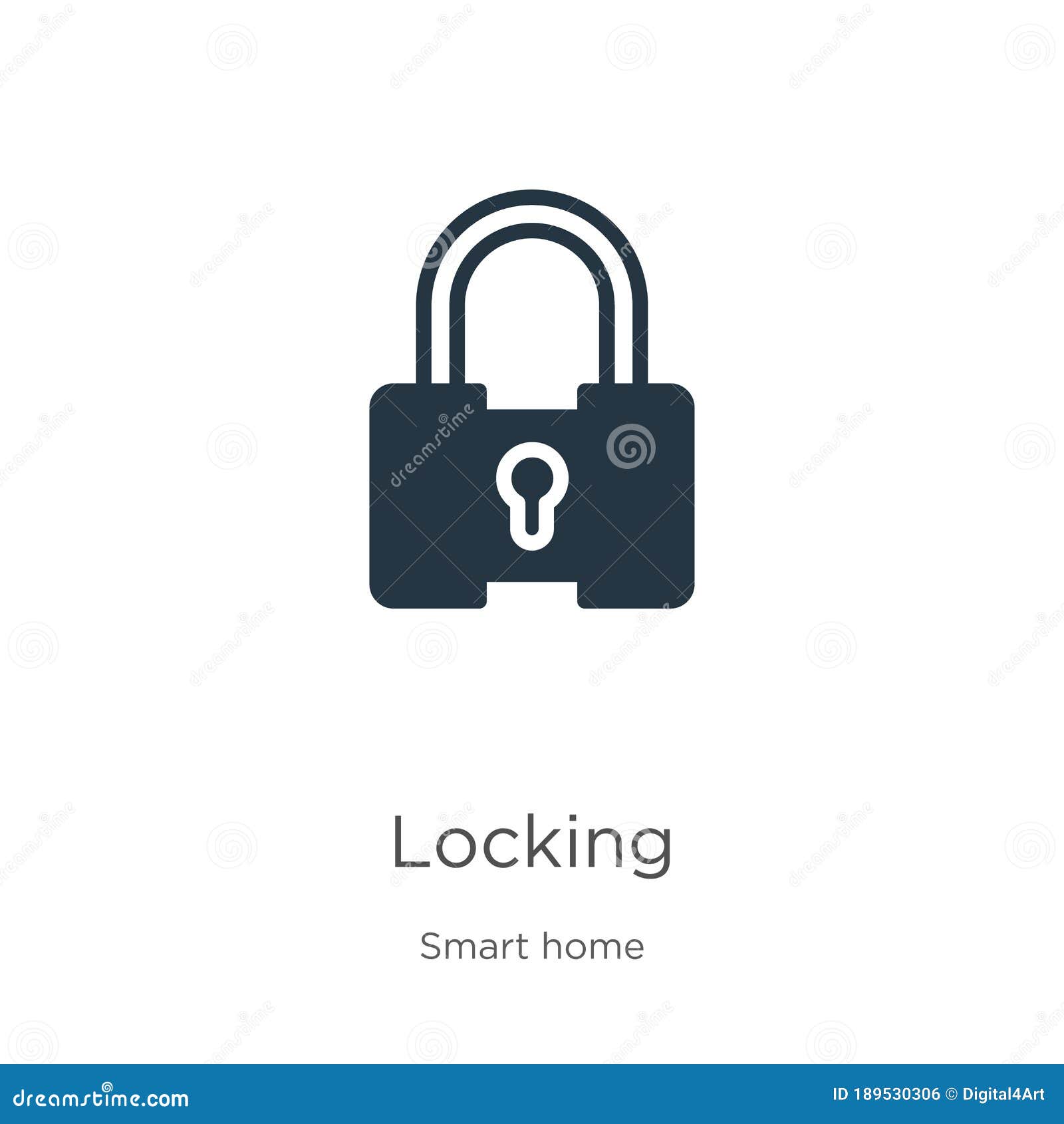 Locking Isolated Icon. Simple Element Illustration From Smart House ... Locking Isolated Icon. Simple Element Illustration From Smart House ...