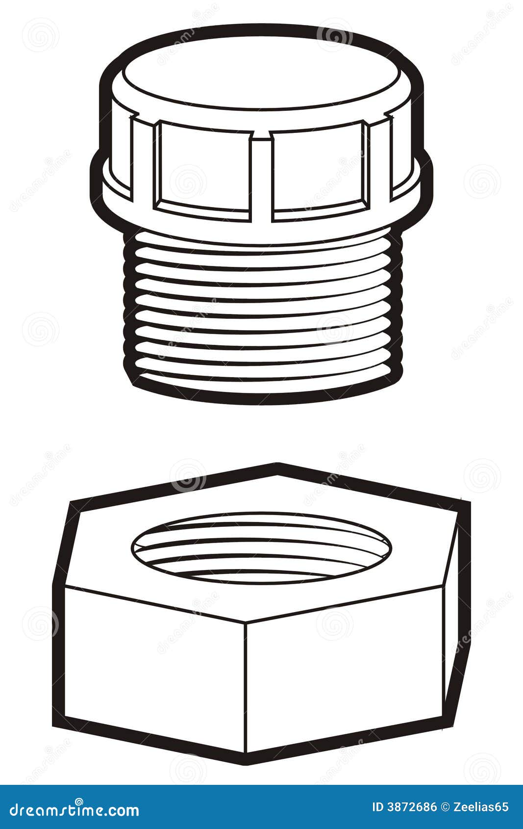 Locking and nut stock vector. Illustration of locking - 3872686