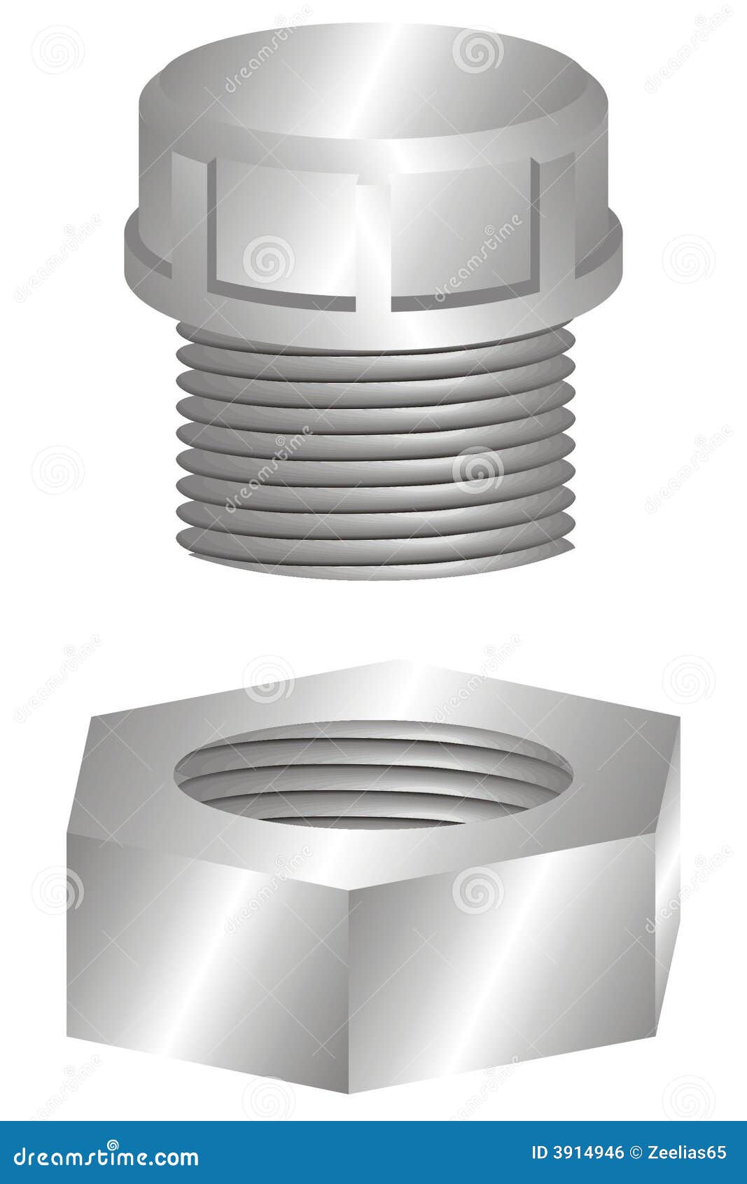 Locking and nut stock vector. Illustration of clean, locking - 3914946