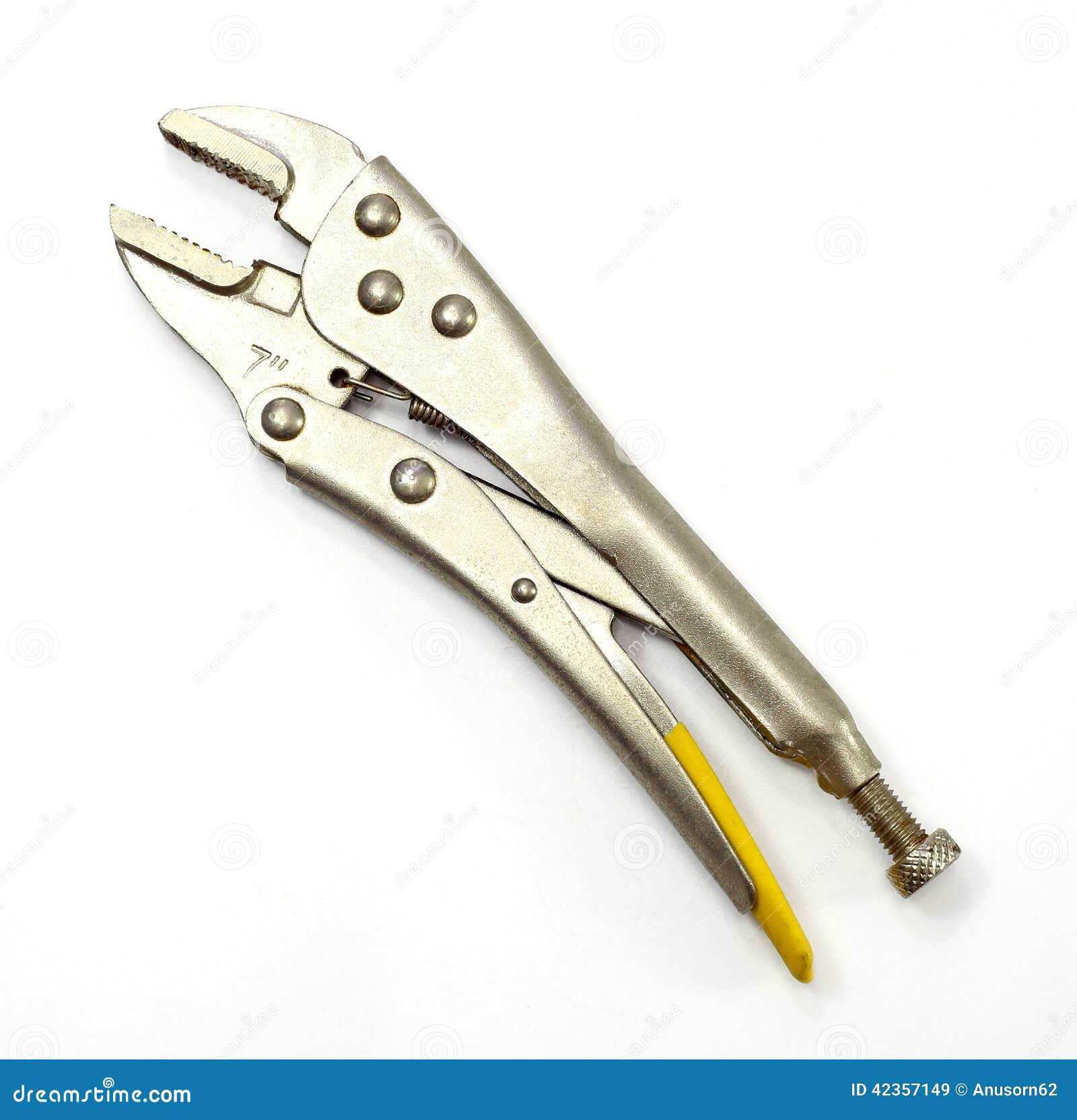 Old Locking Pliers Isolated On A White Background Royalty-Free Stock ...