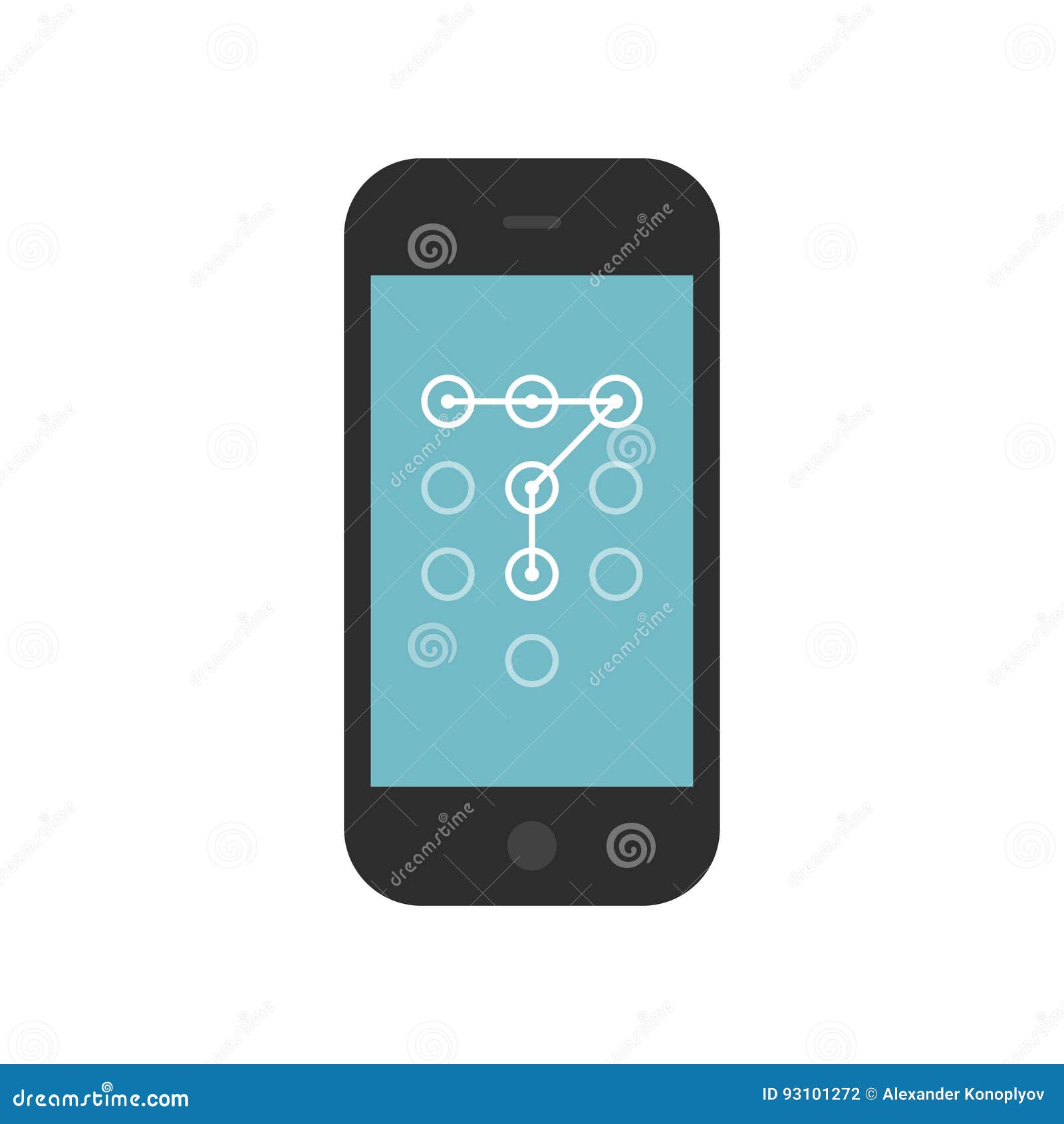 Locking and Unlocking the Phone Vector Icon Stock Vector - Illustration ...