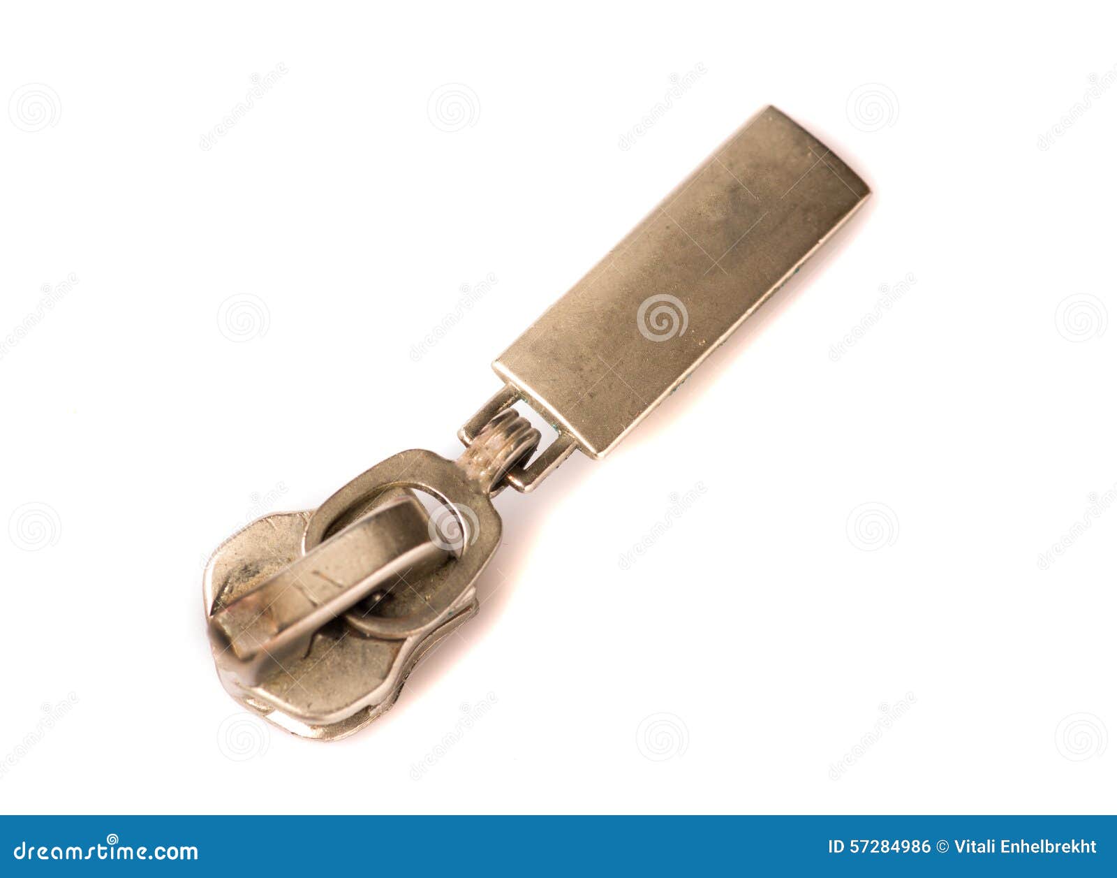 Locking Zipper on a White Background Stock Photo - Image of ...