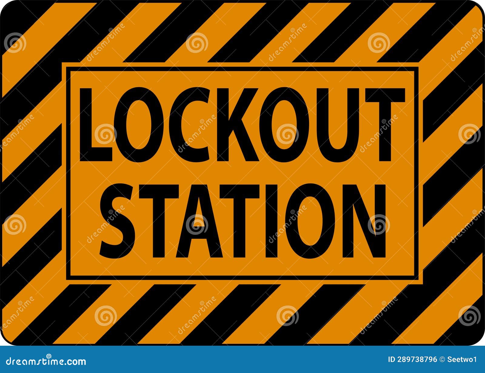 Lockout Station Sign, Lockout Station Stock Vector - Illustration of ...