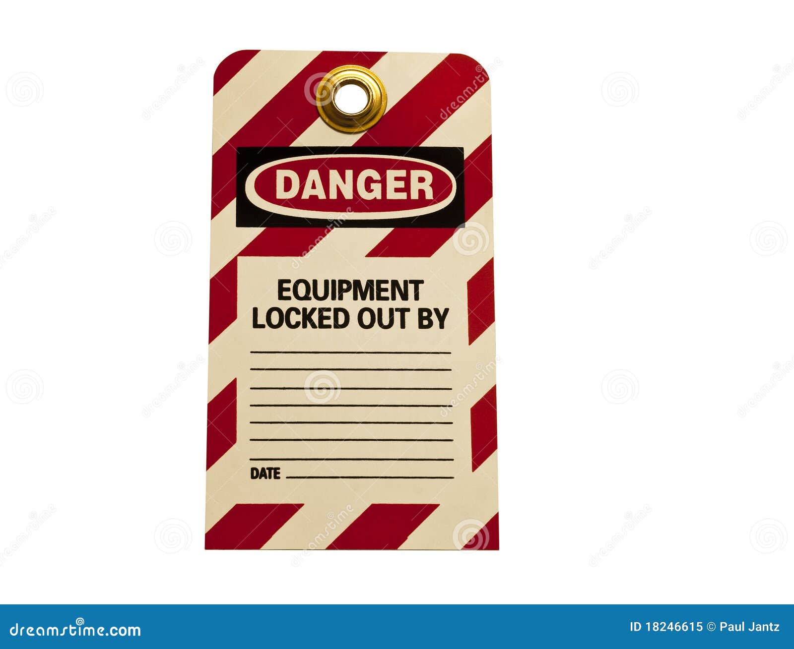 Lockout Tag Isolated on White Stock Illustration - Illustration of ...