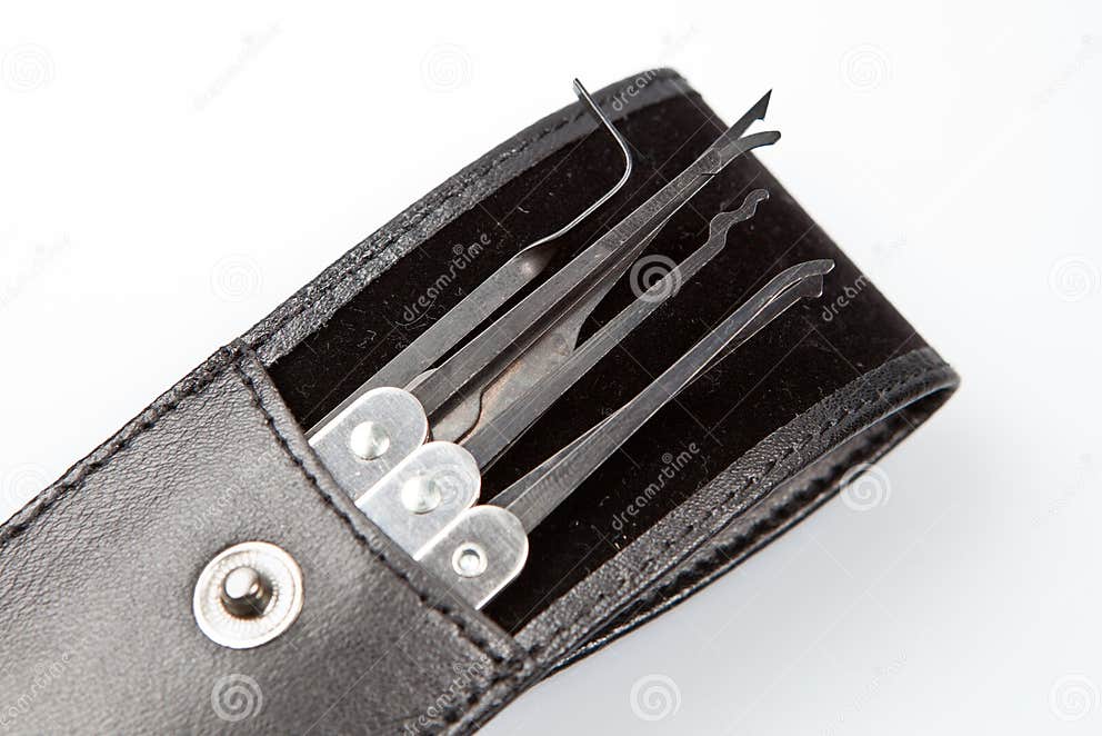 Lockpicking tools stock image. Image of crime, criminal - 31674755