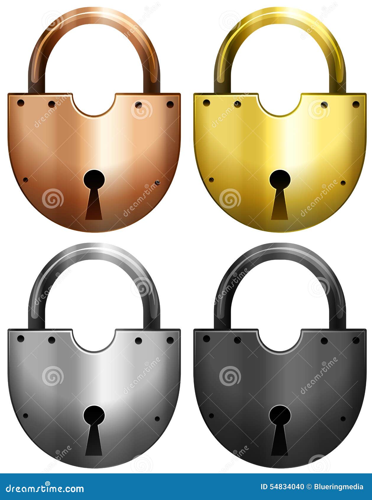 Locks stock vector. Illustration of safety, object, item - 54834040