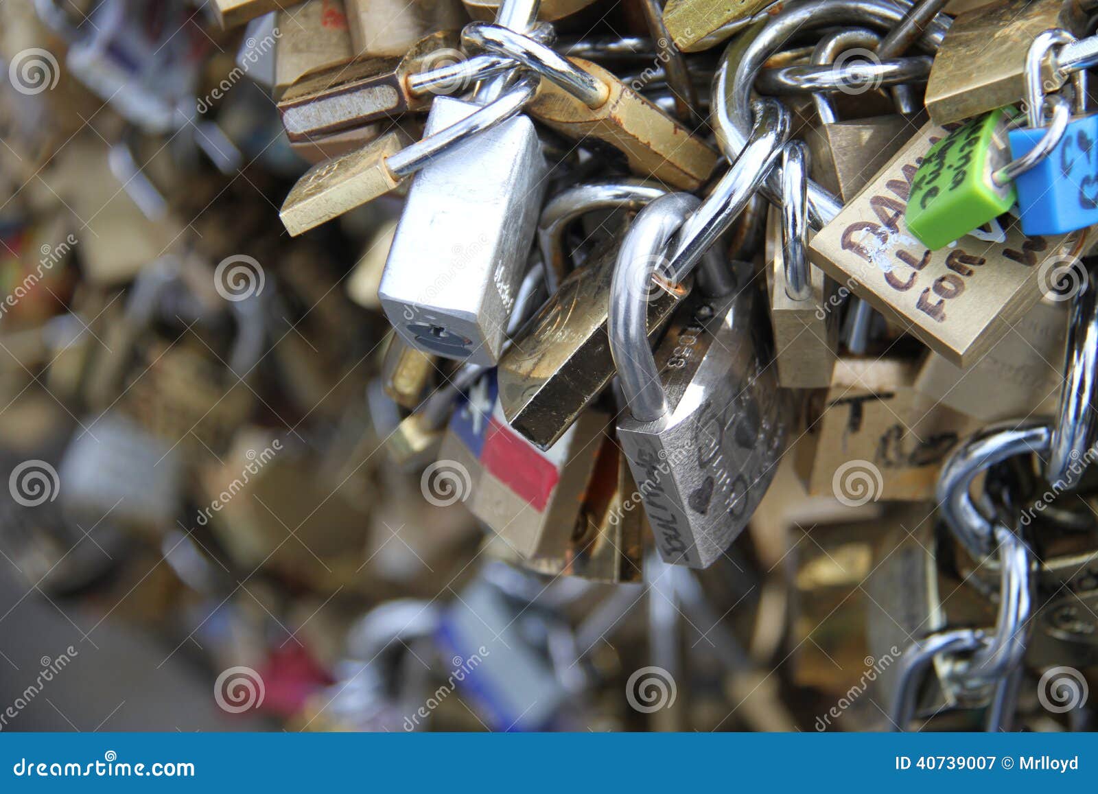 Locks stock image. Image of paris, lots, bridge, lovers - 40739007